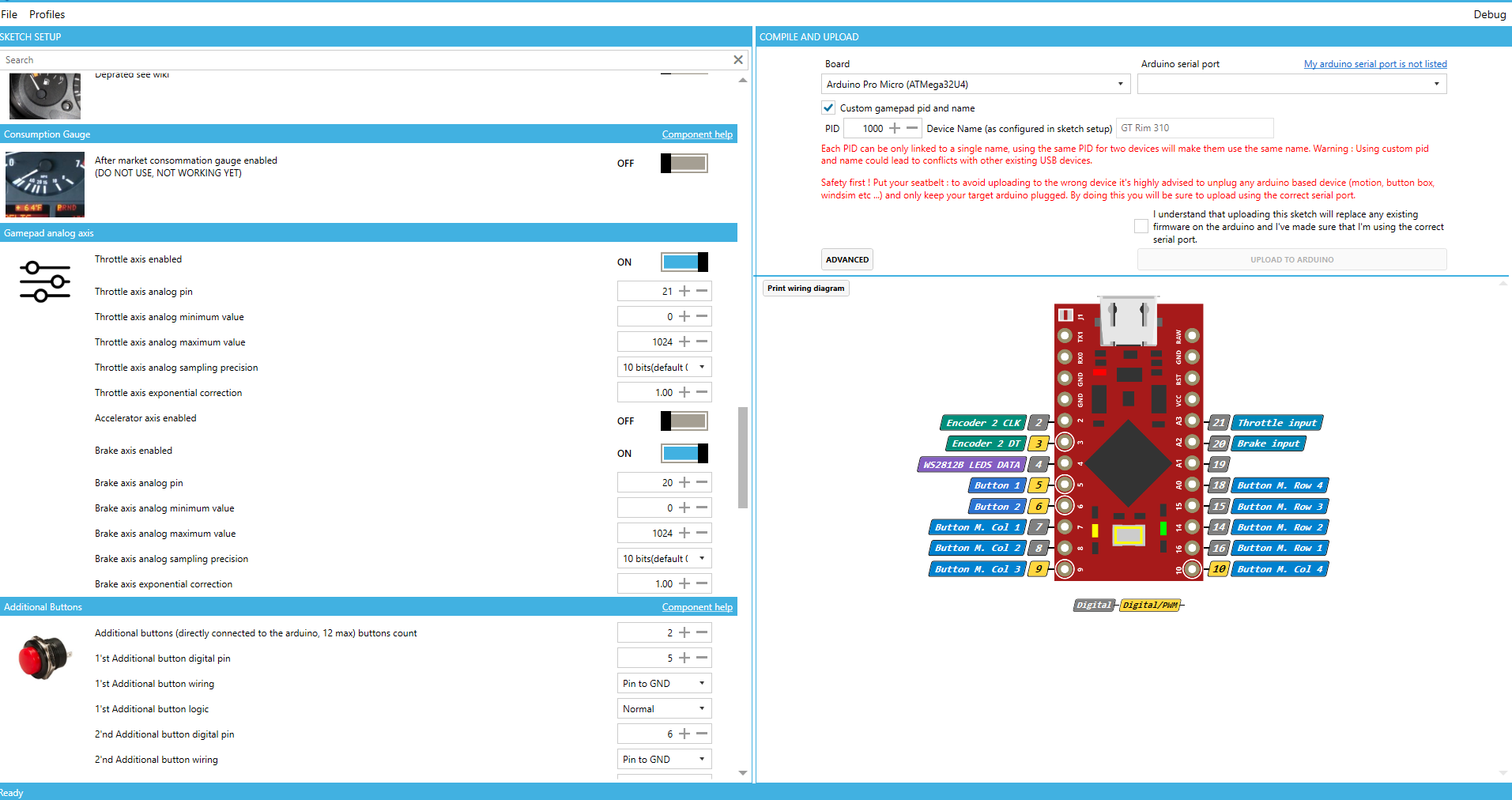 DIY Button Plate for Sim Racing Using a Arduino Pro Micro : 5 Steps ...