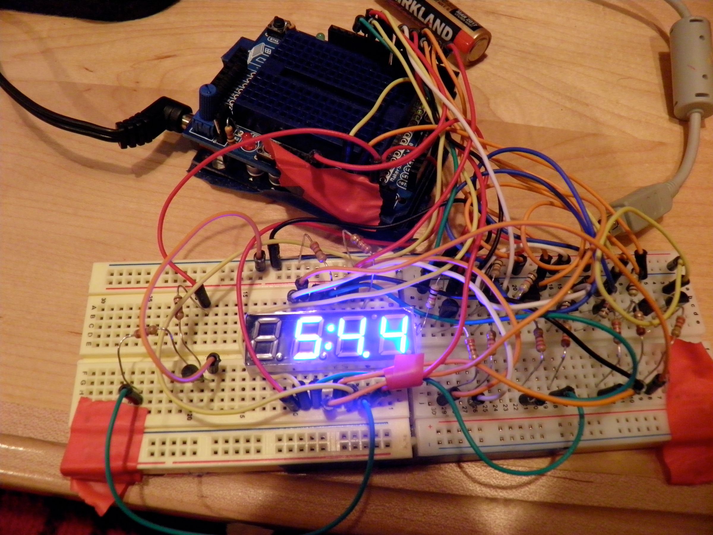TimeDuino- 7 Segment Arduino Clock (No Shift Registers Needed!) : 14 ...