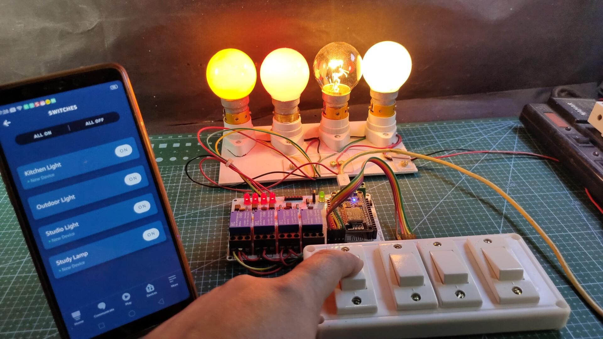 NodeMCU ESP8266 Alexa App Voice Control Smart Home System IoT Projects ...