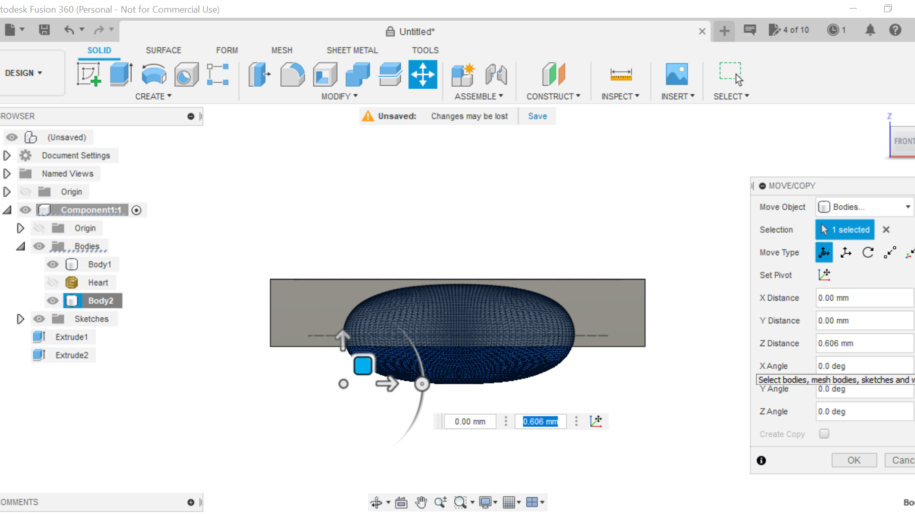 Heart in a Piece of Solid Oak Flooring Off-cut With Fusion 360 : 8 ...
