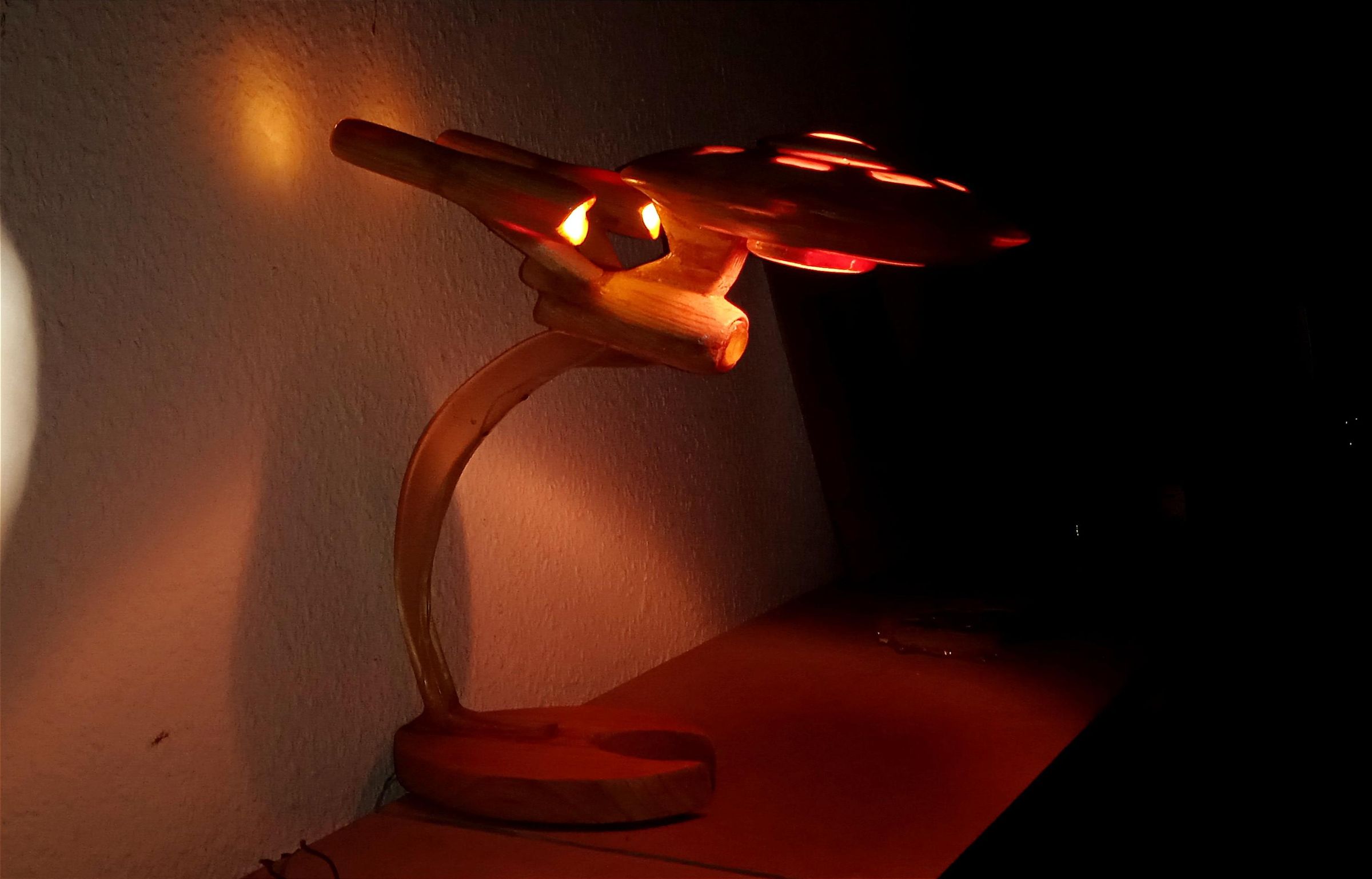 Making an Amazing Wooden Spaceship Table Lamp : 12 Steps (with Pictures ...