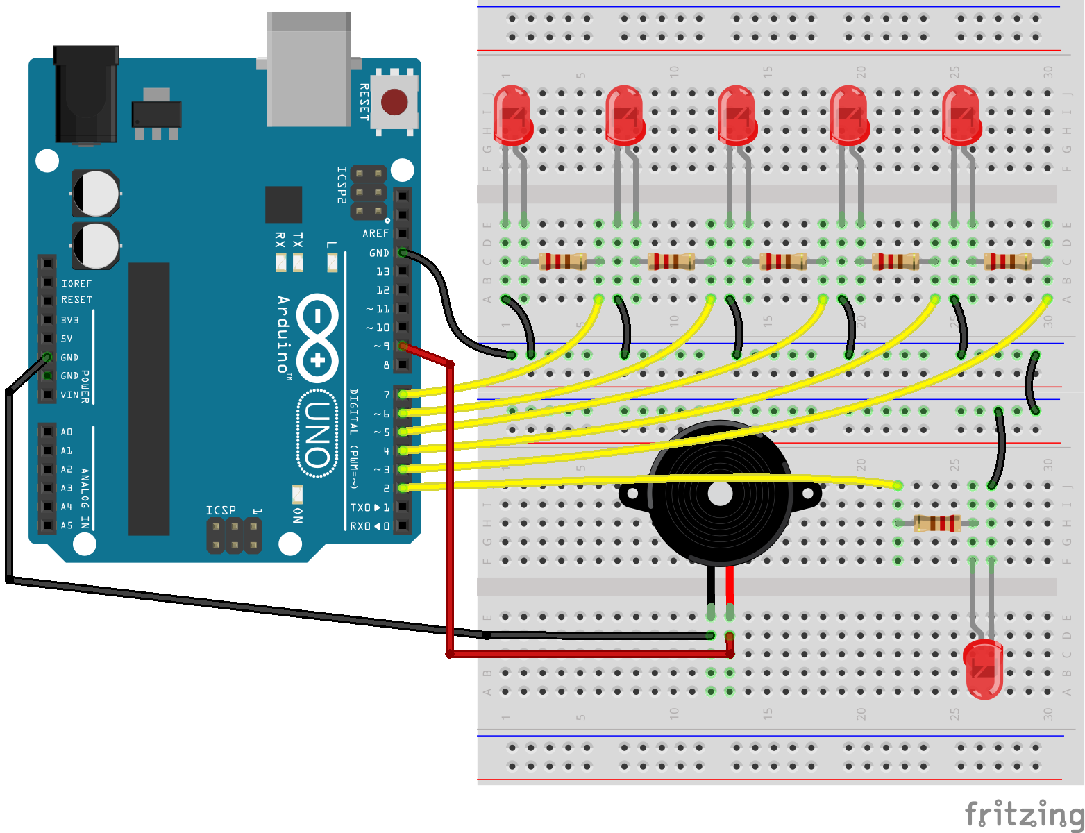 Arduino - ALARM STROBE With Sound Using Arduino Nano. - Instructables