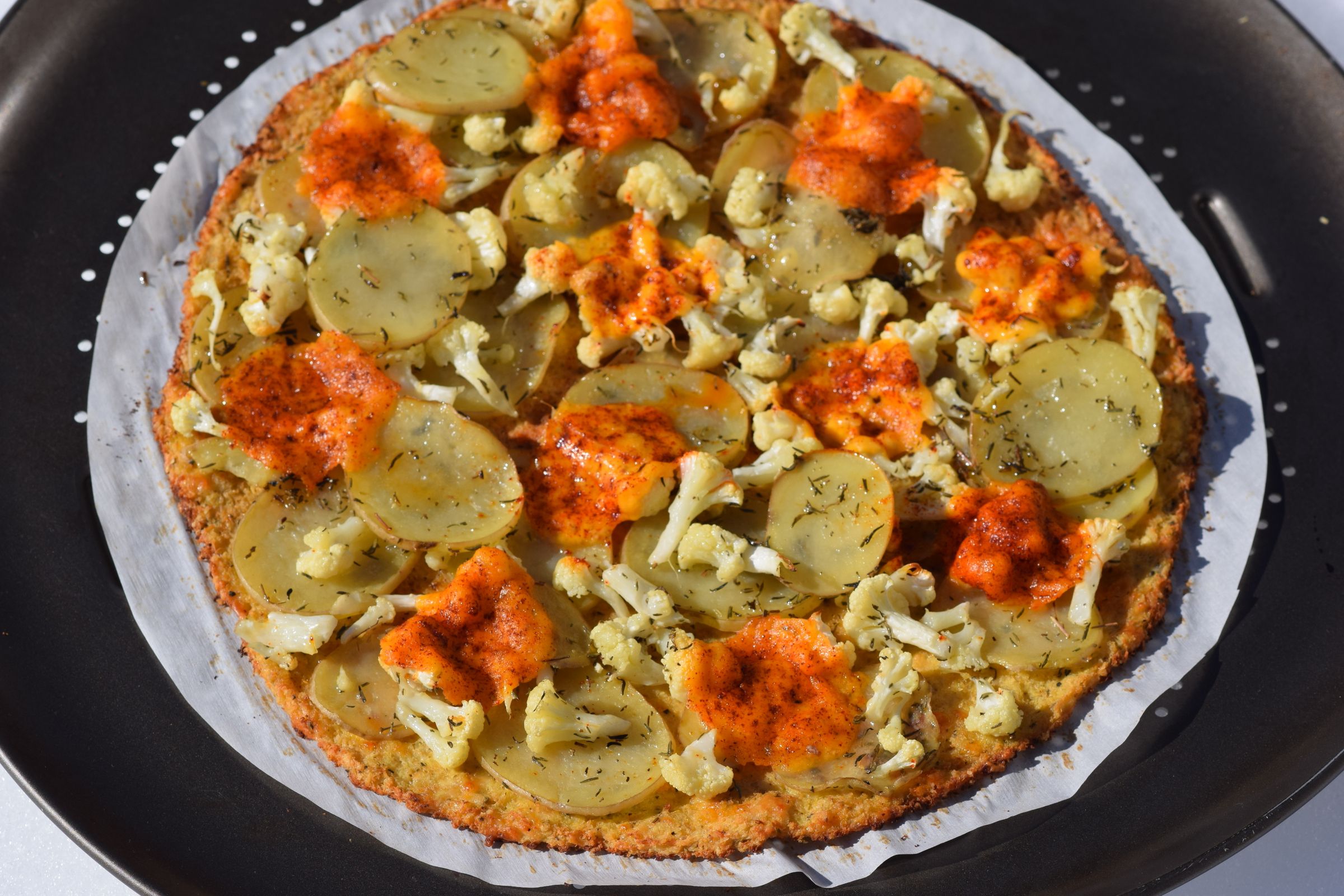 Meat Free Mock Pepperoni Pizza With Cauliflower Crust : 4 Steps (with ...