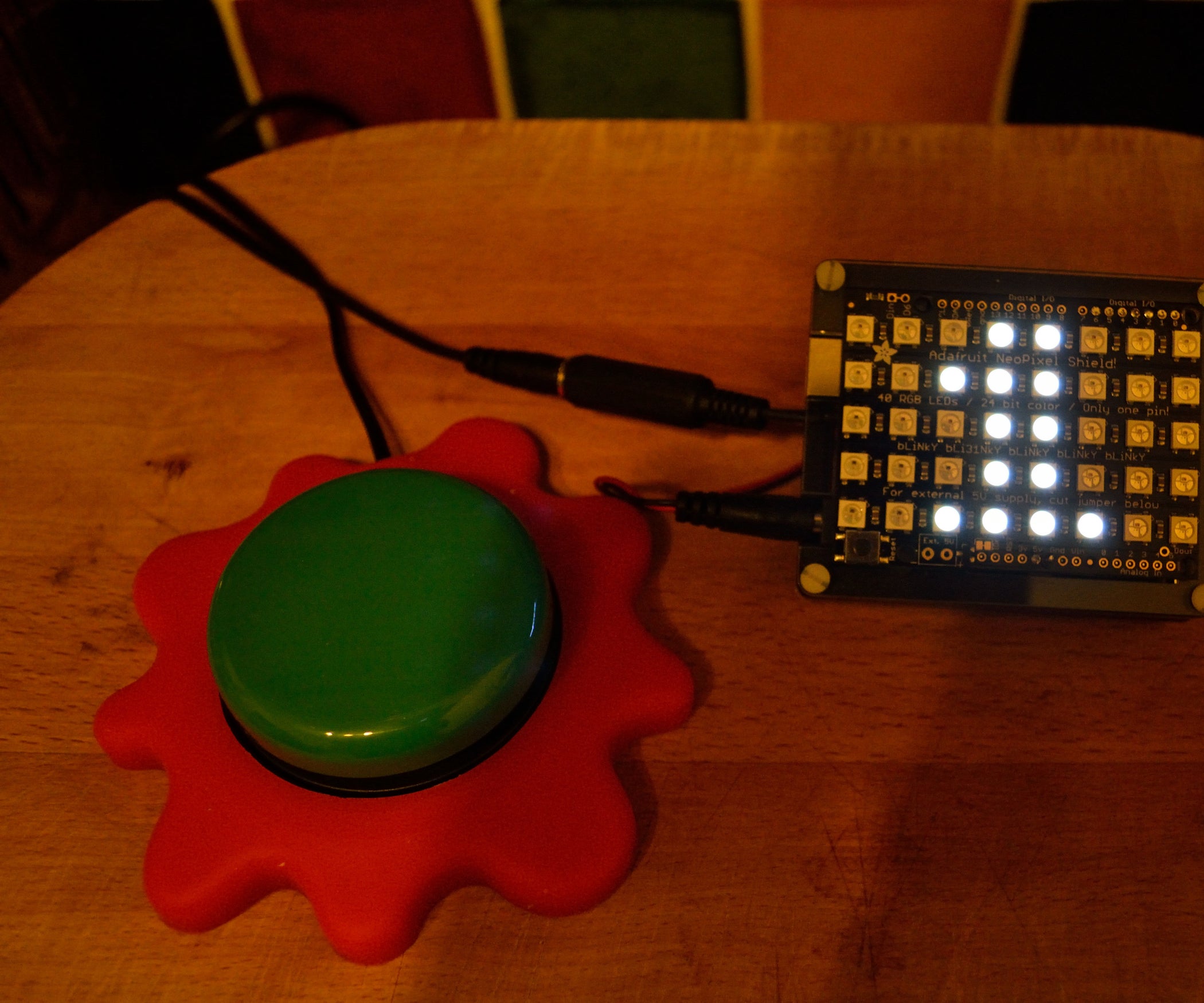 Switch Activated Arduino Electronic Dice Using An Adafruit Neopixel Shield 4 Steps With