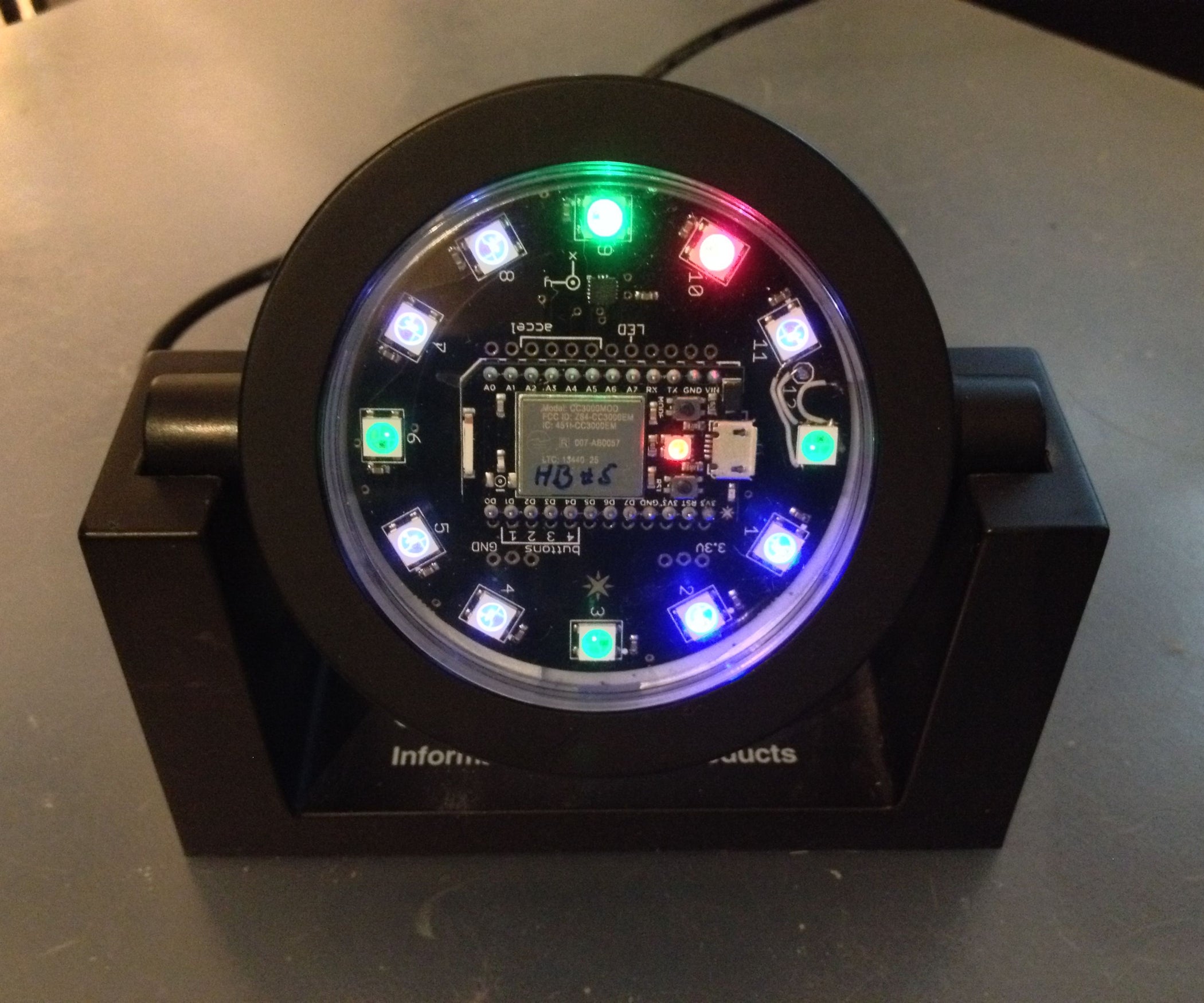 NeoPixel Clock With SparkCore Internet Button Shield : 10 Steps (with Pictures) - Instructables