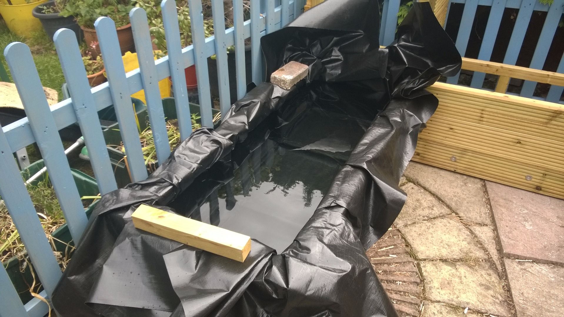 Raised Timber Pond With Waterfall and Bench : 8 Steps (with Pictures ...
