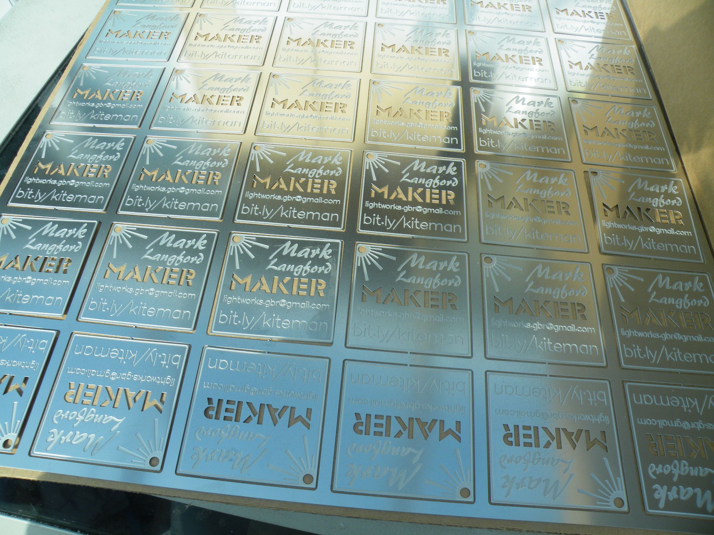 Custom Laser Cut Metal Business Cards : 3 Steps (with Pictures ...