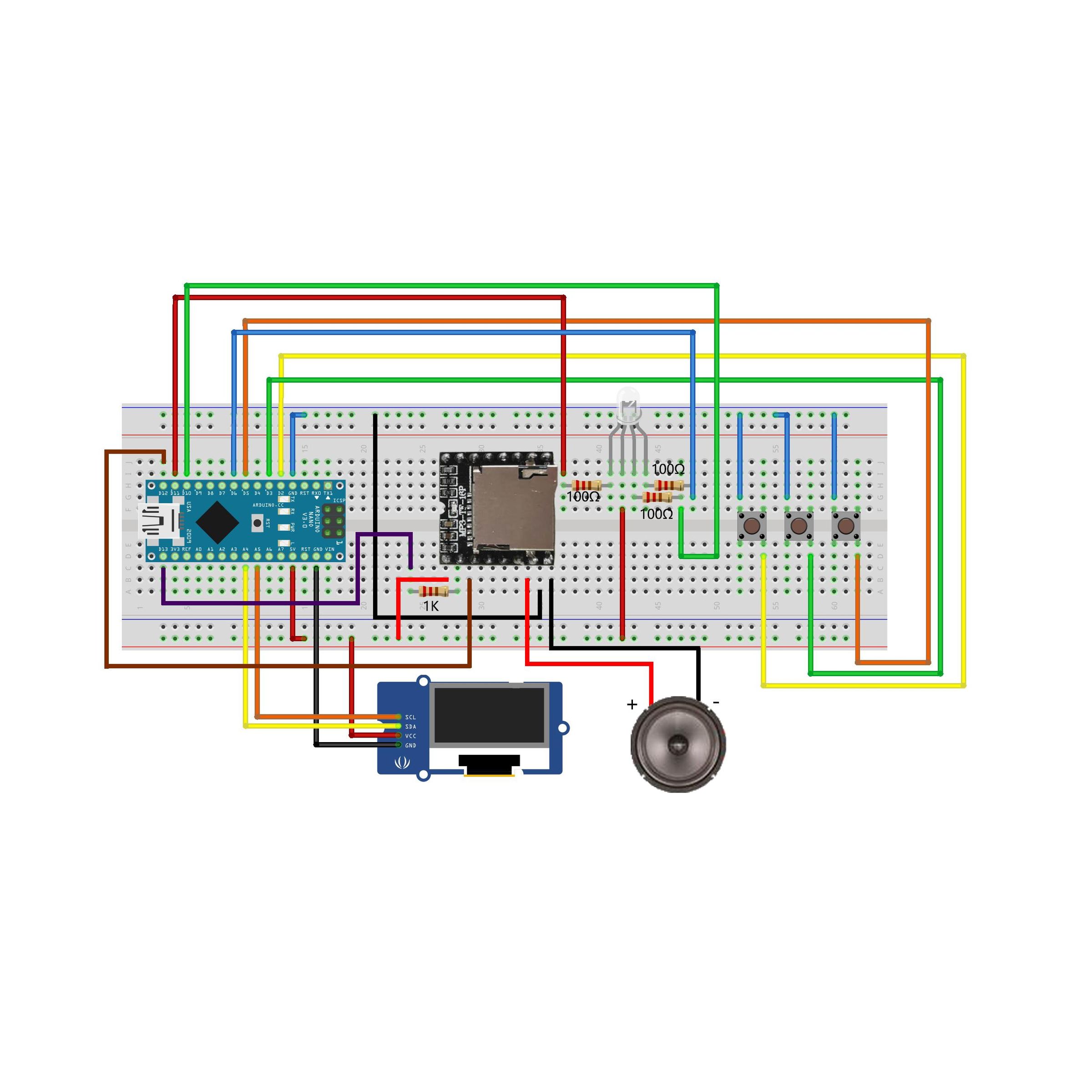 How to Make a MP3 Player With LCD Using Arduino and DFPlayer Mini MP3 ...
