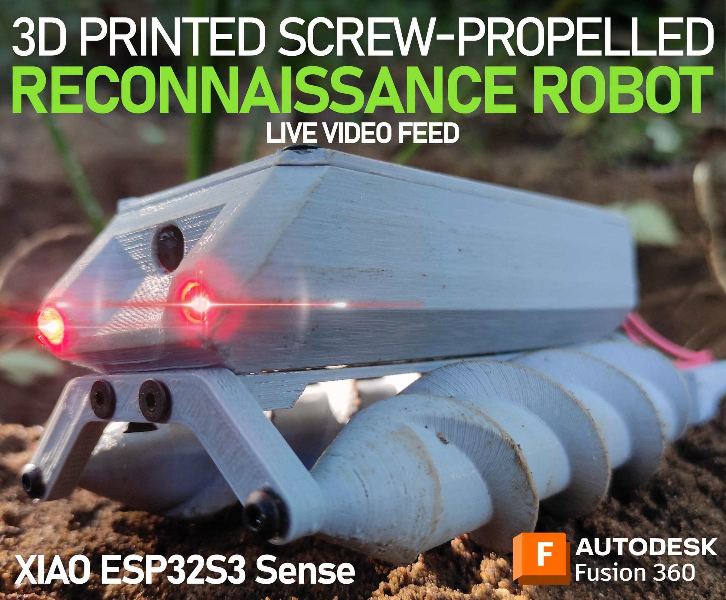 3D Printed Screw-propelled Robot With Video Feed : 10 Steps (with Pictures) - Instructables