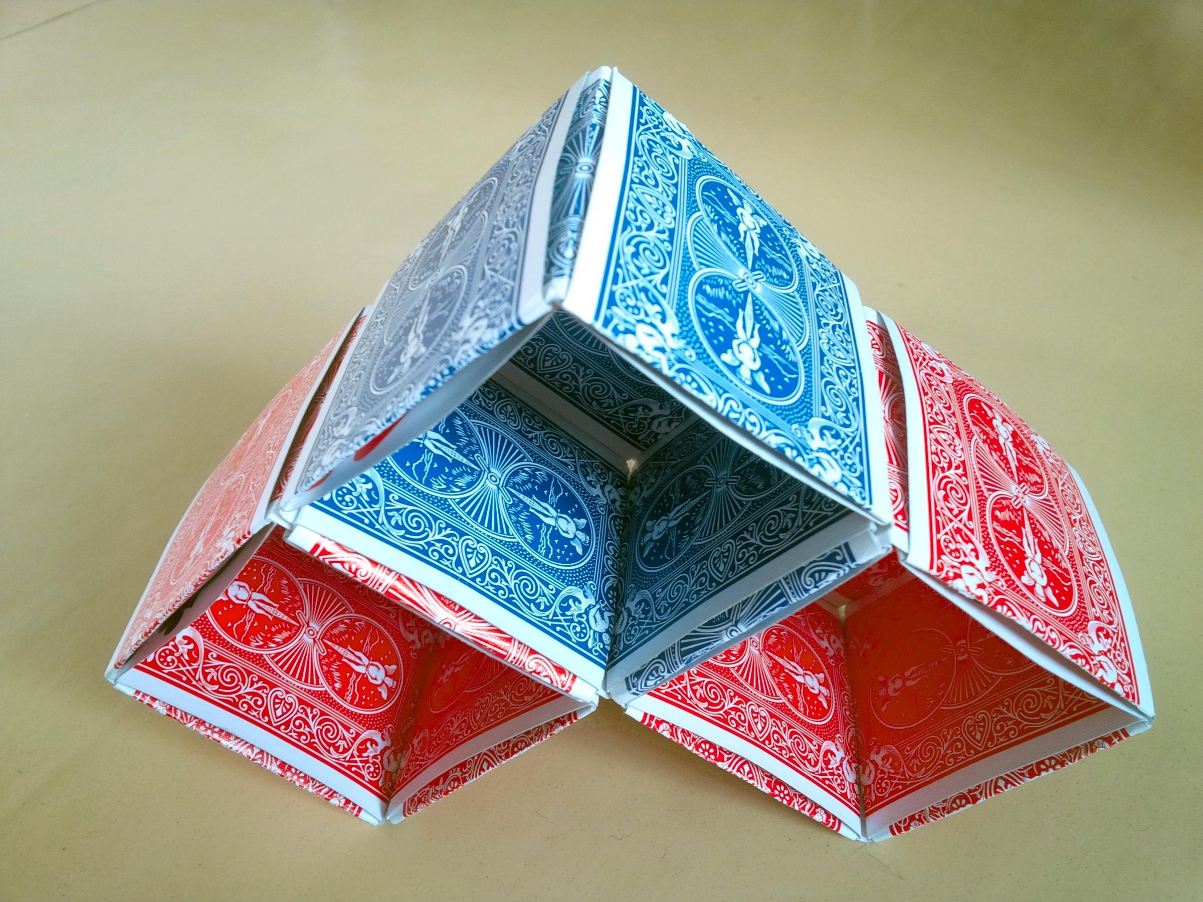 Origami Desktop Organizer From Playing Cards : 7 Steps (with Pictures ...