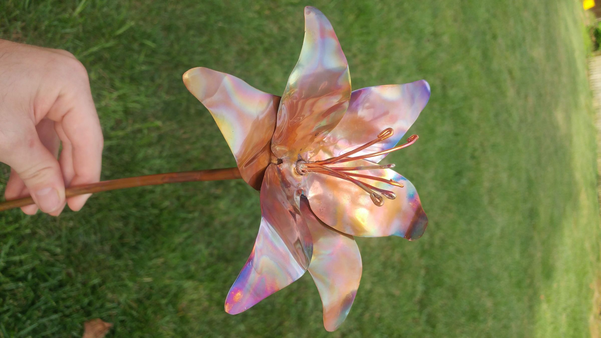 Rainbow Copper Flower : 4 Steps (with Pictures) - Instructables