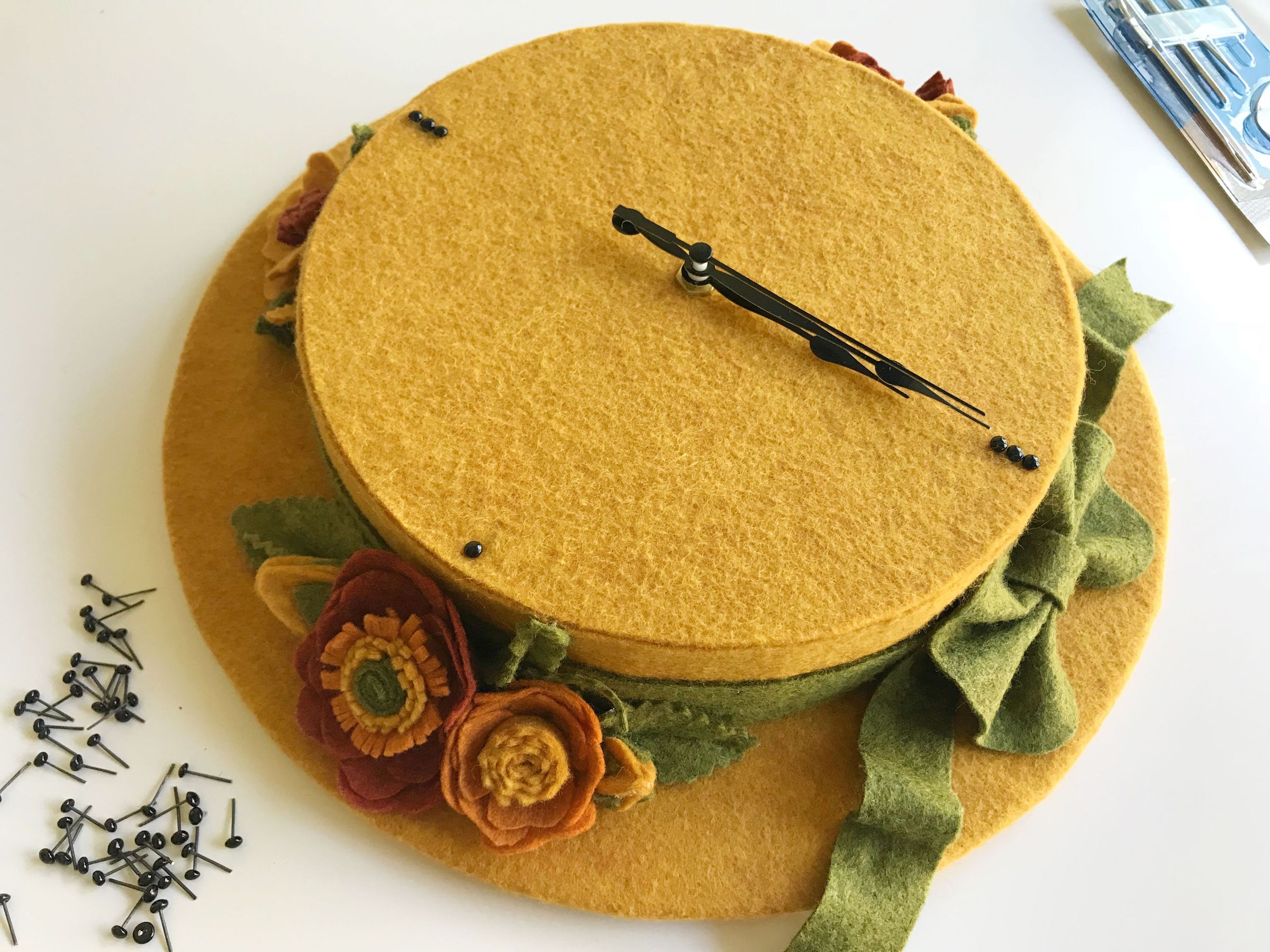 Felt Hat Clock : 8 Steps (with Pictures) - Instructables