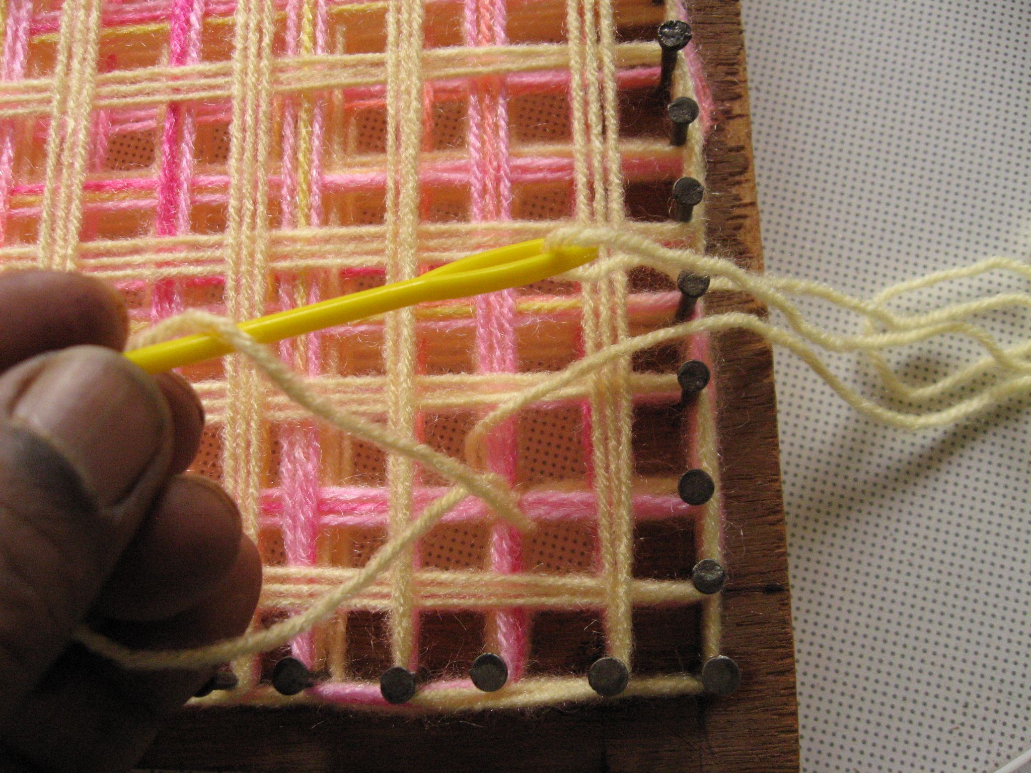 How to Weave a Mat With Small Pom Poms : 13 Steps (with Pictures ...