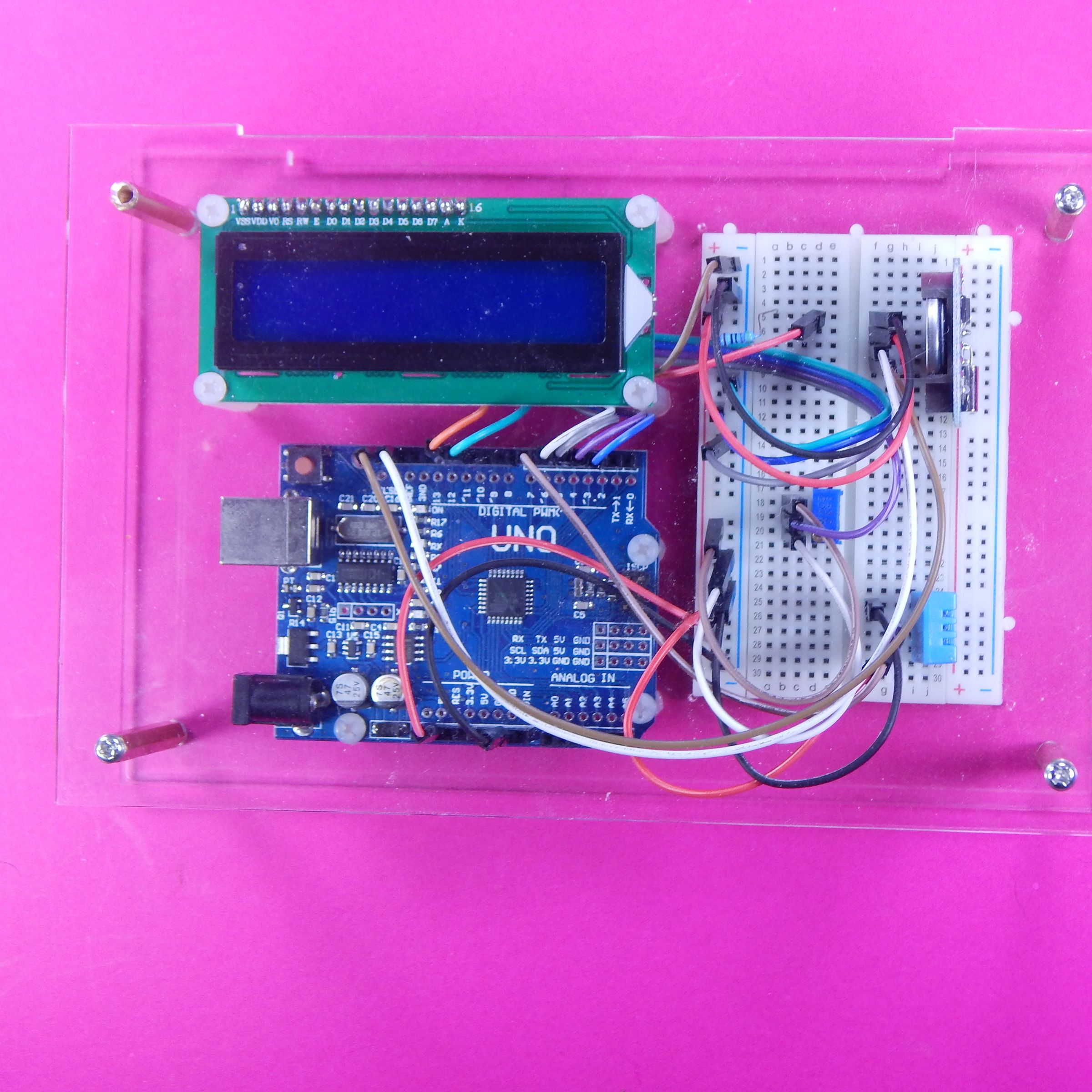 Arduino LCD Clock Thermometer Humidity Project : 7 Steps - Instructables