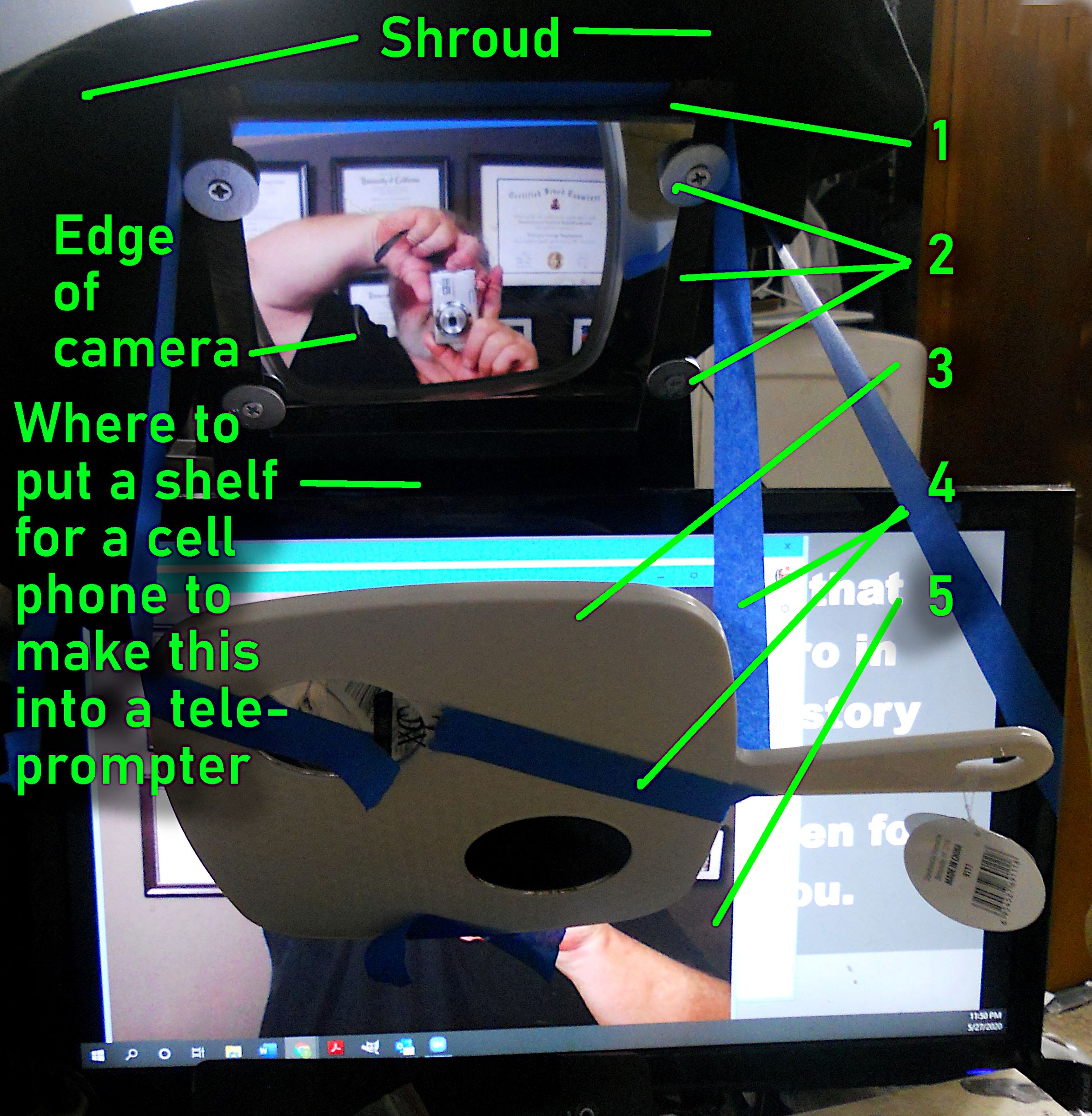 Videoconference Eye Contact Teleprompter/Periscope Hybrid - Instructables
