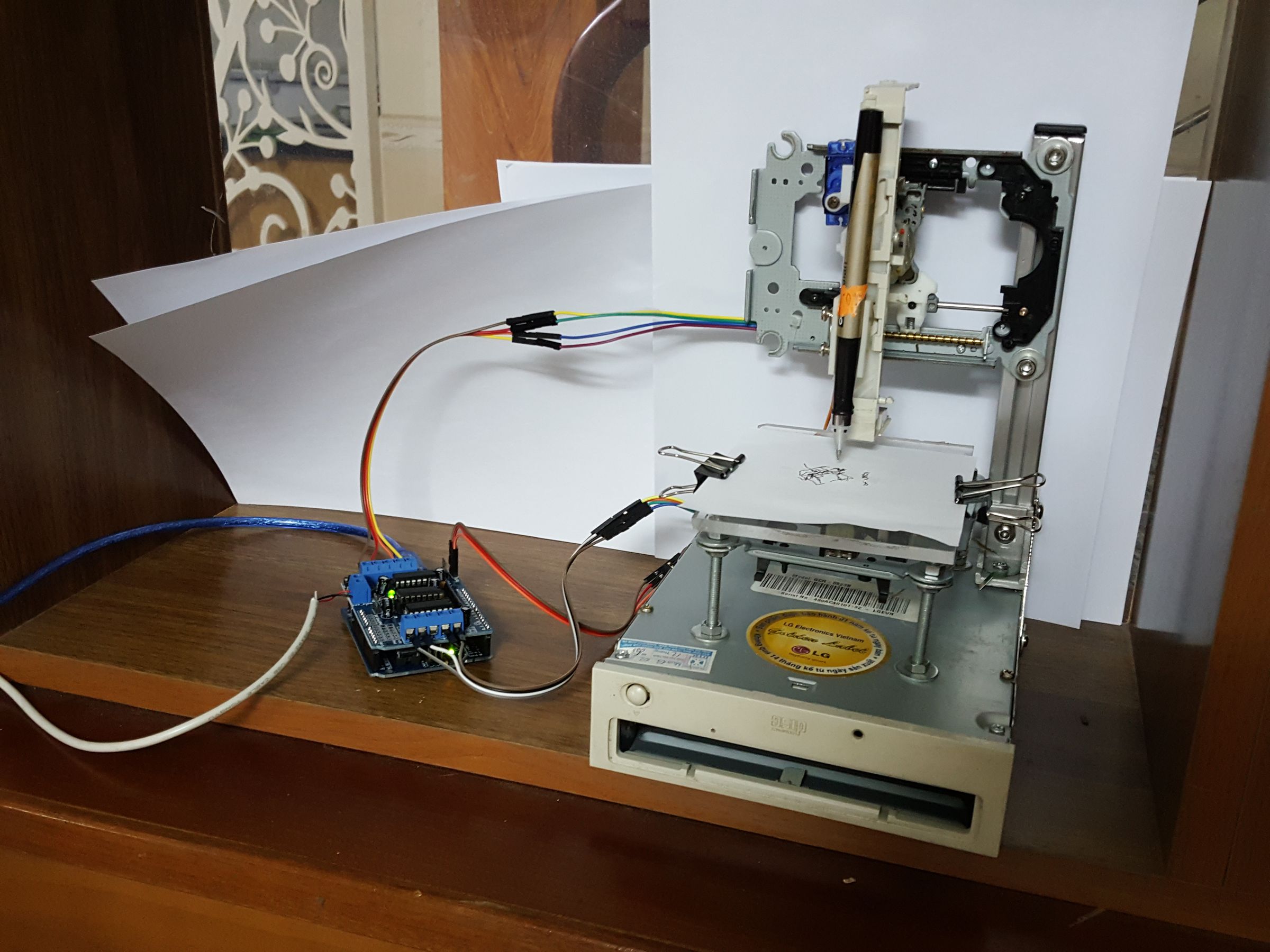 Arduino Mini CNC Plotter Machine From Dvd Drives : 10 Steps (with ...