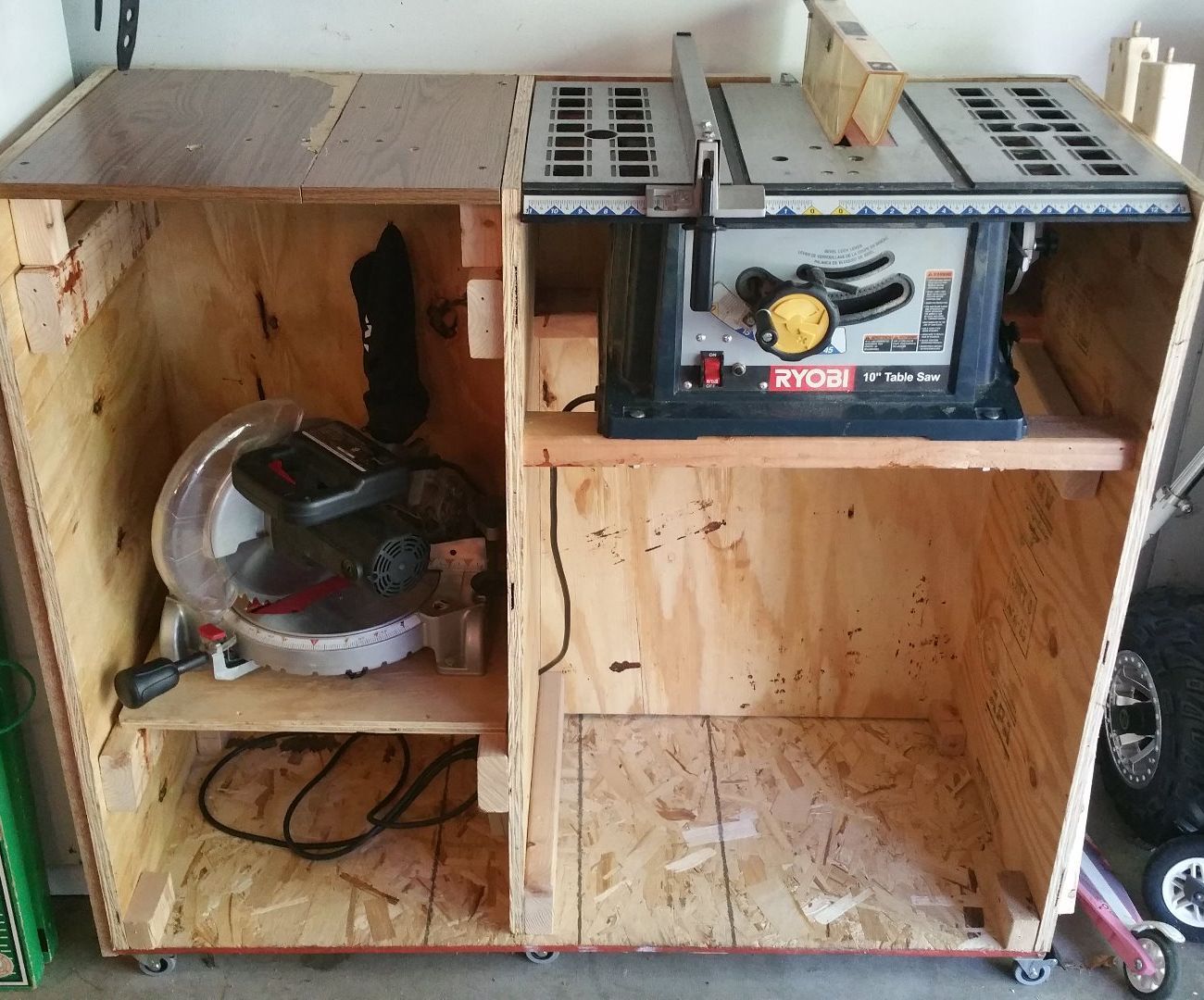 Table Saw/Miter Saw Space Saving Shelf : 6 Steps (with Pictures ...