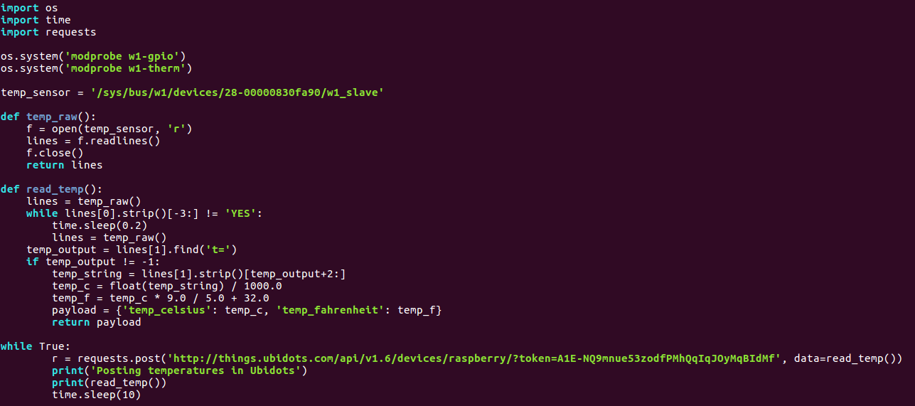 DIY Raspberry Pi Temperature System With Ubidots : 7 Steps (with ...