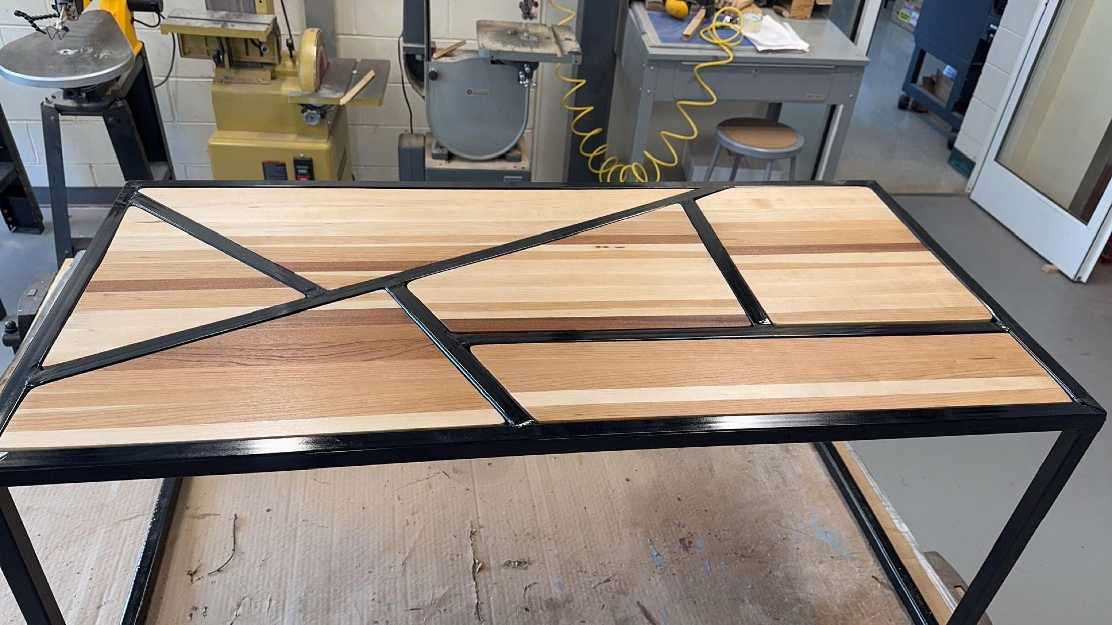 Cool Table With a Unique Steel Design : 14 Steps (with Pictures ...