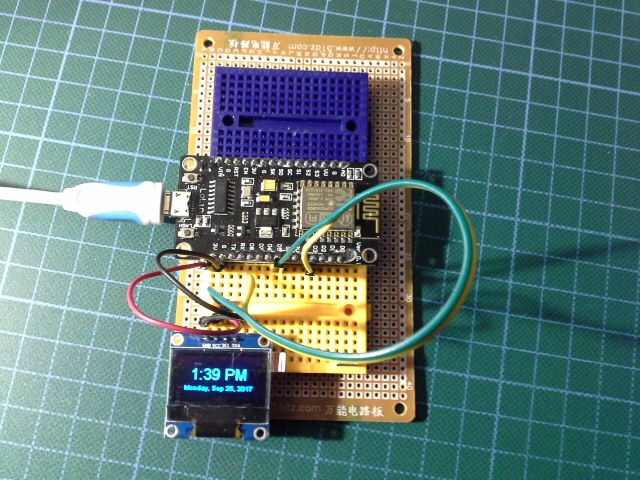Simplest ESP8266 Local Time Internet Clock With OLED : 4 Steps (with ...