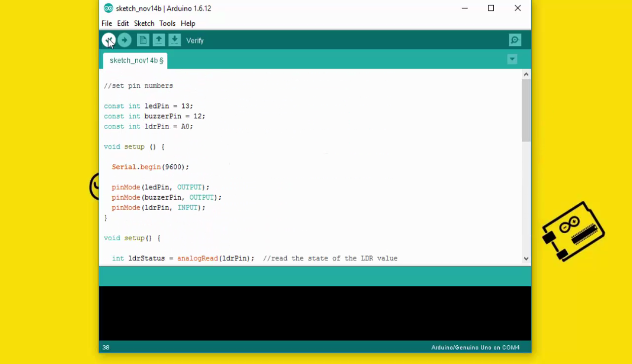 Arduino - Buzzer With LDR and LED : 5 Steps (with Pictures) - Instructables