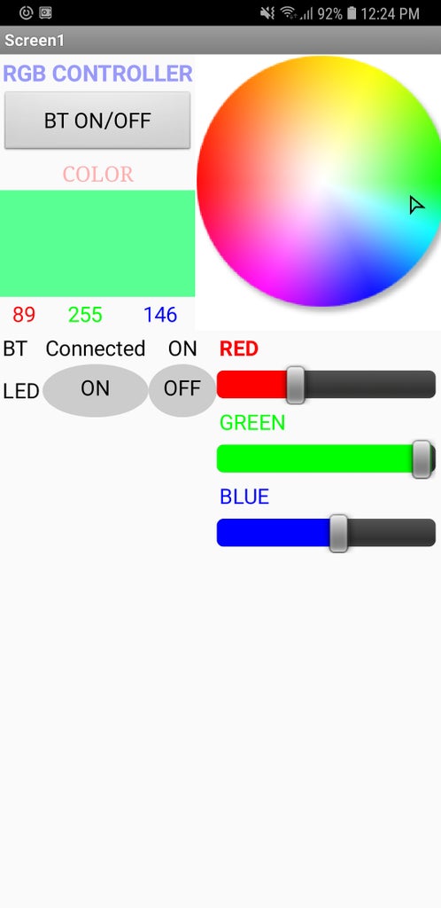 Arduino Ledstrips Rgb Bluetooth Arduino App Inventor 5 Steps Instructables