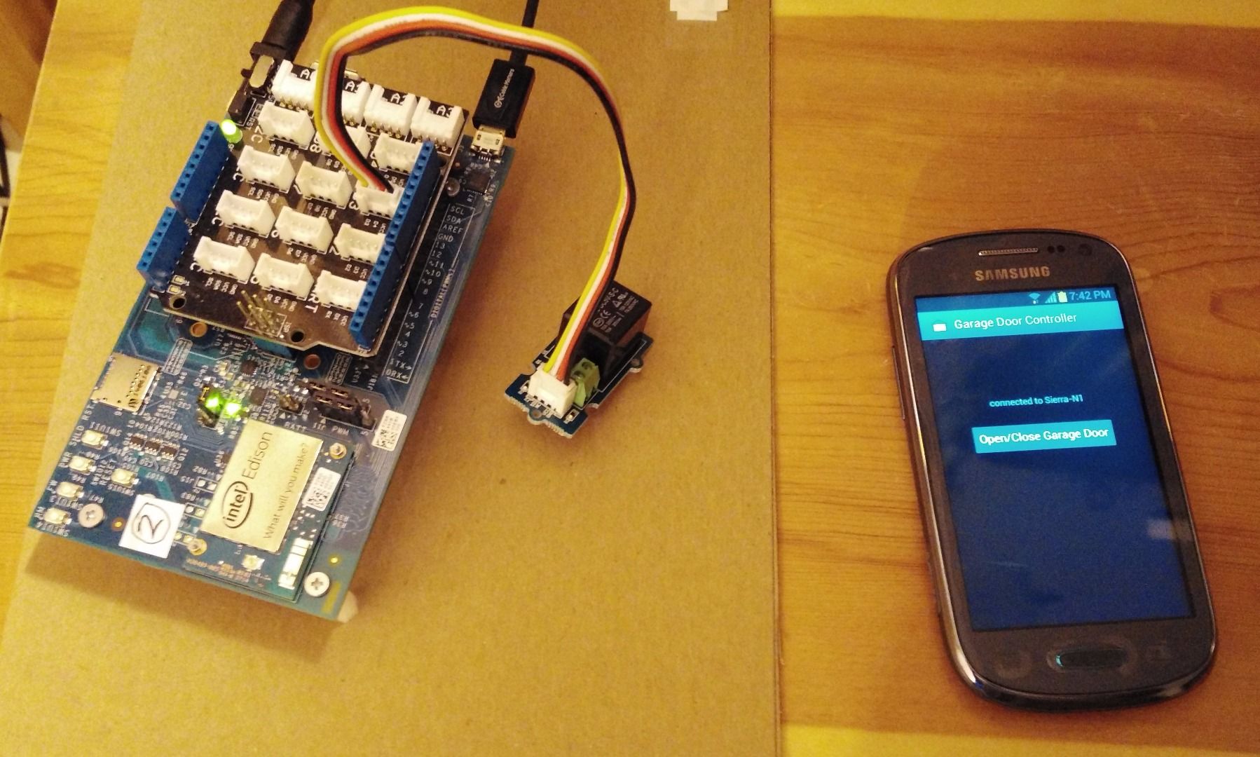 IOT Garage Door Opener (Android and Intel Edison) : 8 Steps - Instructables