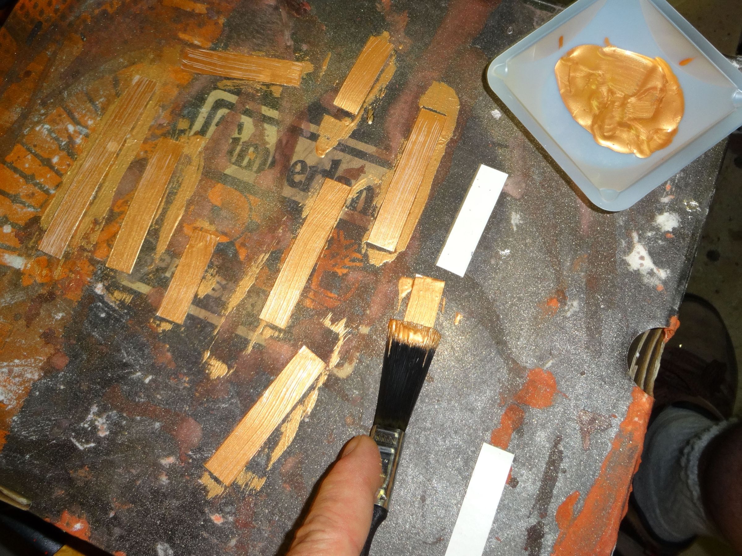 Fake Rivets, Plates and Metal From Paper and Paint : 6 Steps (with ...