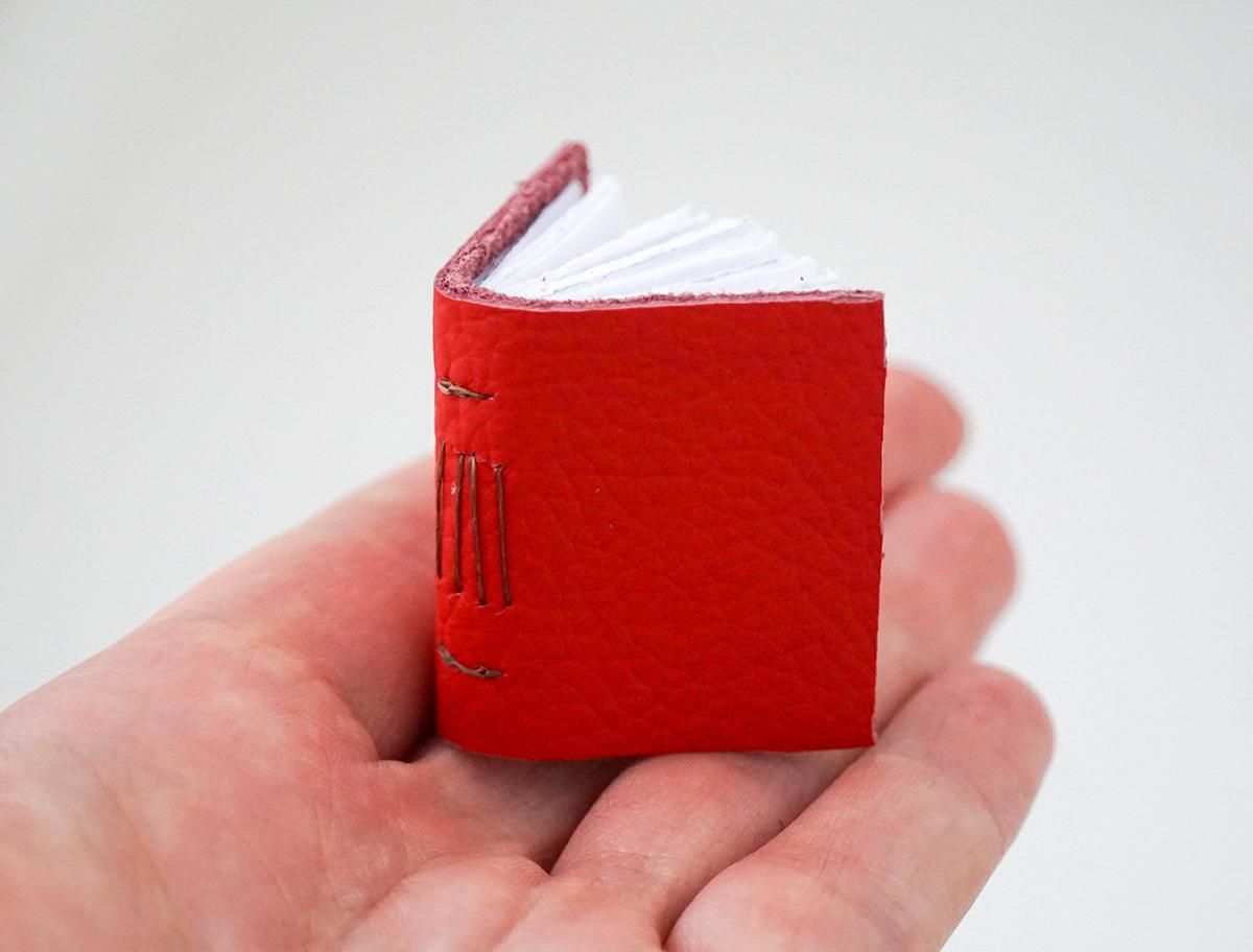 DIY Mini Book With Long Stitch Binding | How to Make a Tiny Bound Book ...