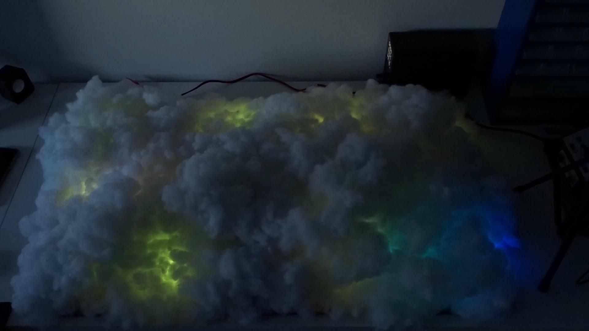 Interactive LED Cloud With Thunderstorm Effects and WiFi, Controlled ...