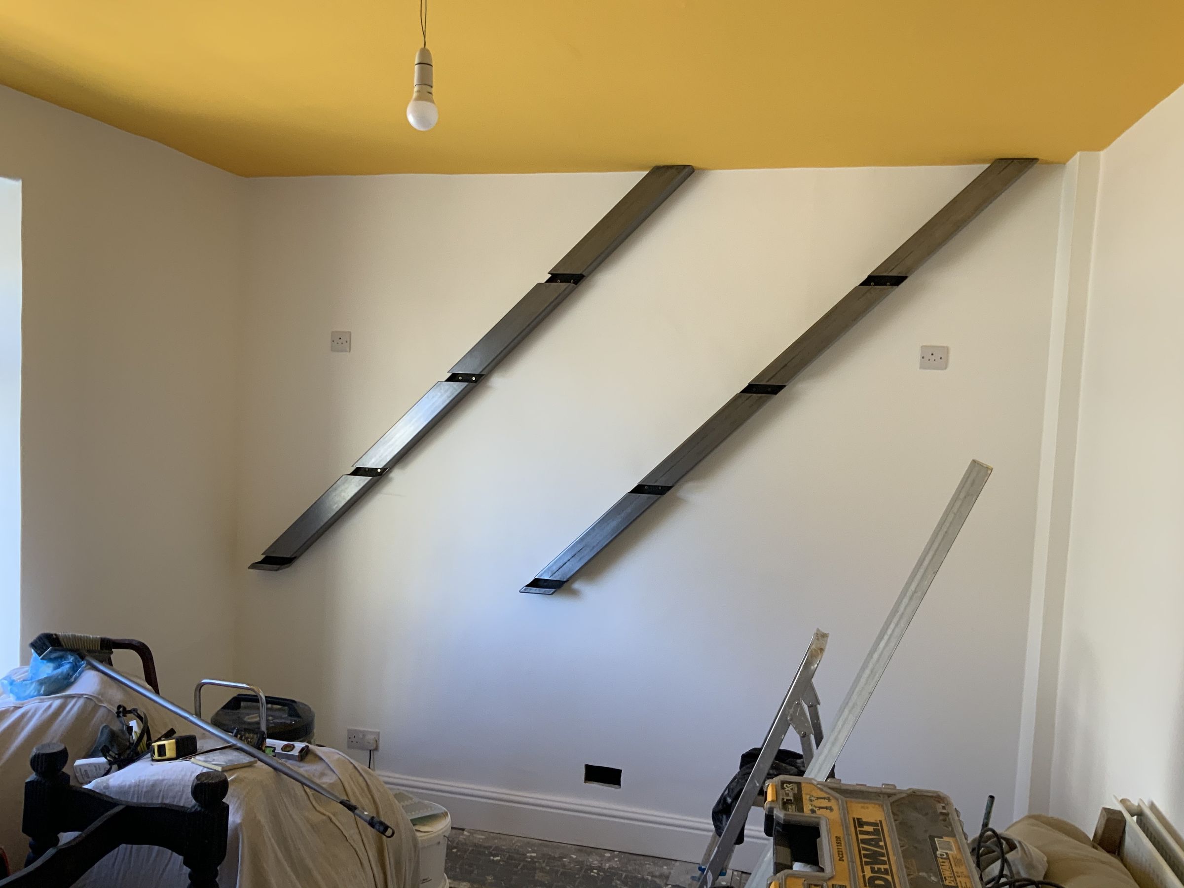 Floating Shelves Using Box Section and Scaffold Planks : 6 Steps (with ...