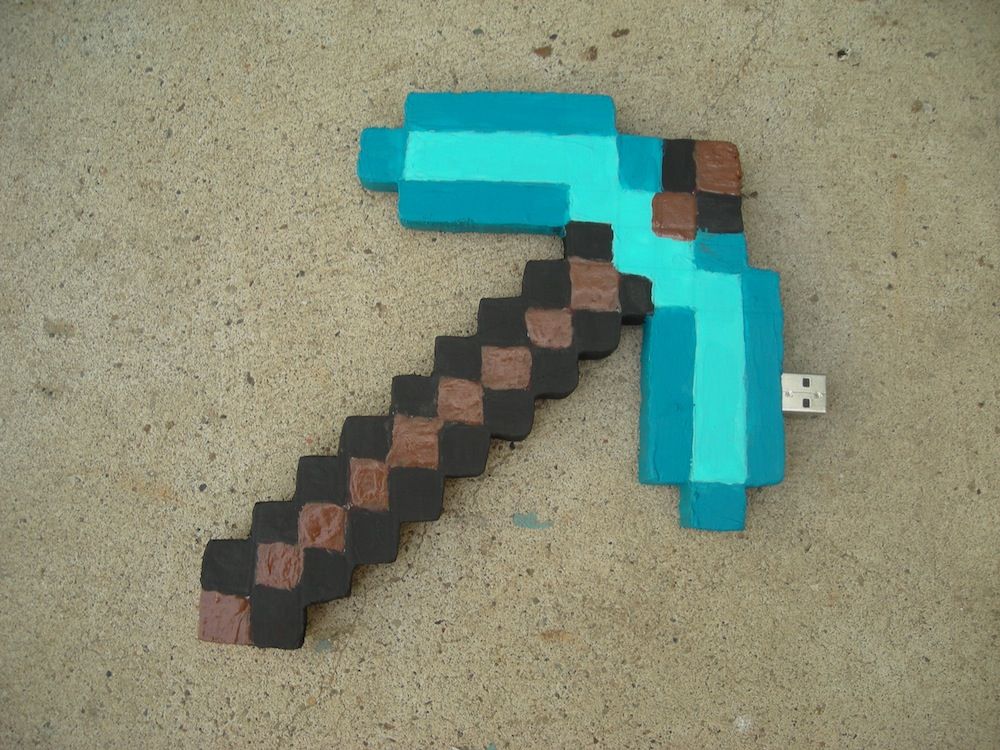 Real Minecraft Diamond Pickaxe (USB) : 7 Steps (with Pictures ...