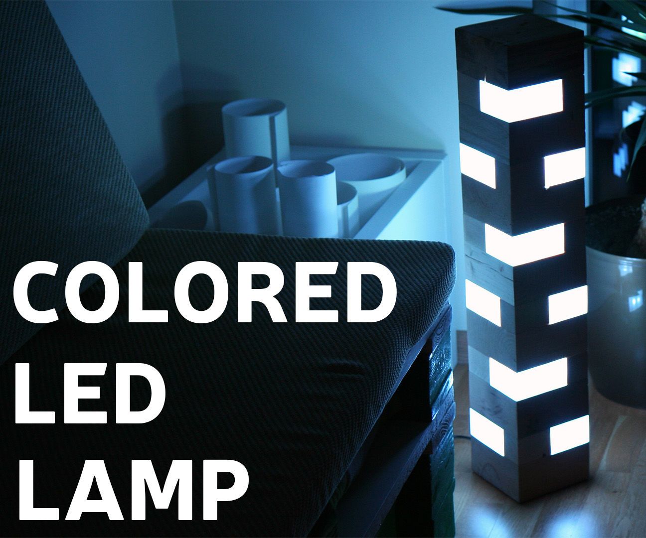 Colored LED Lamp From Pallet Wood Blocks : 10 Steps (with Pictures ...