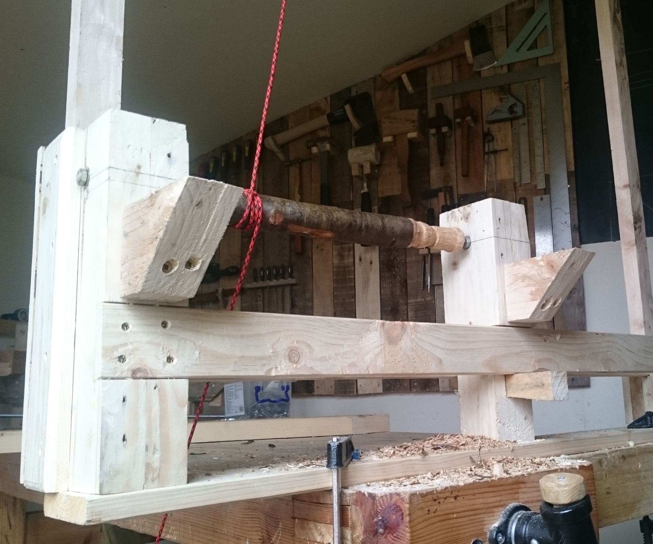 Portable Benchtop Spring Pole Lathe : 7 Steps (with Pictures ...
