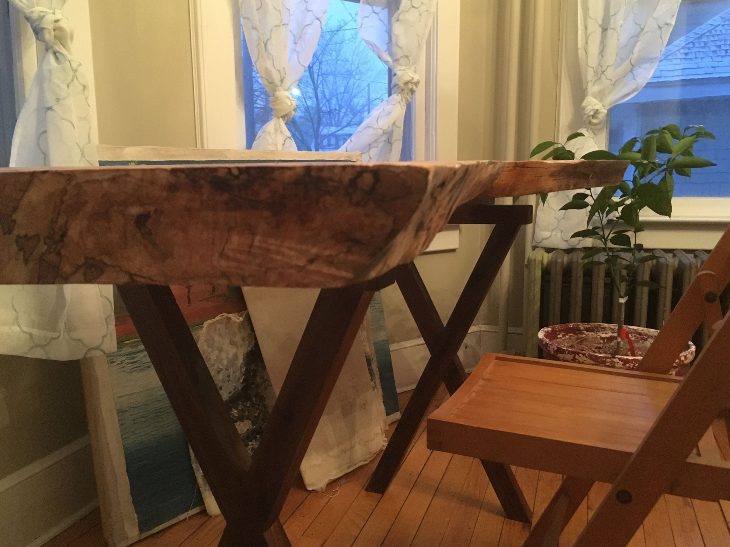 Live Edge Spalted Maple and Black Walnut Modern Office Desk : 5 Steps ...