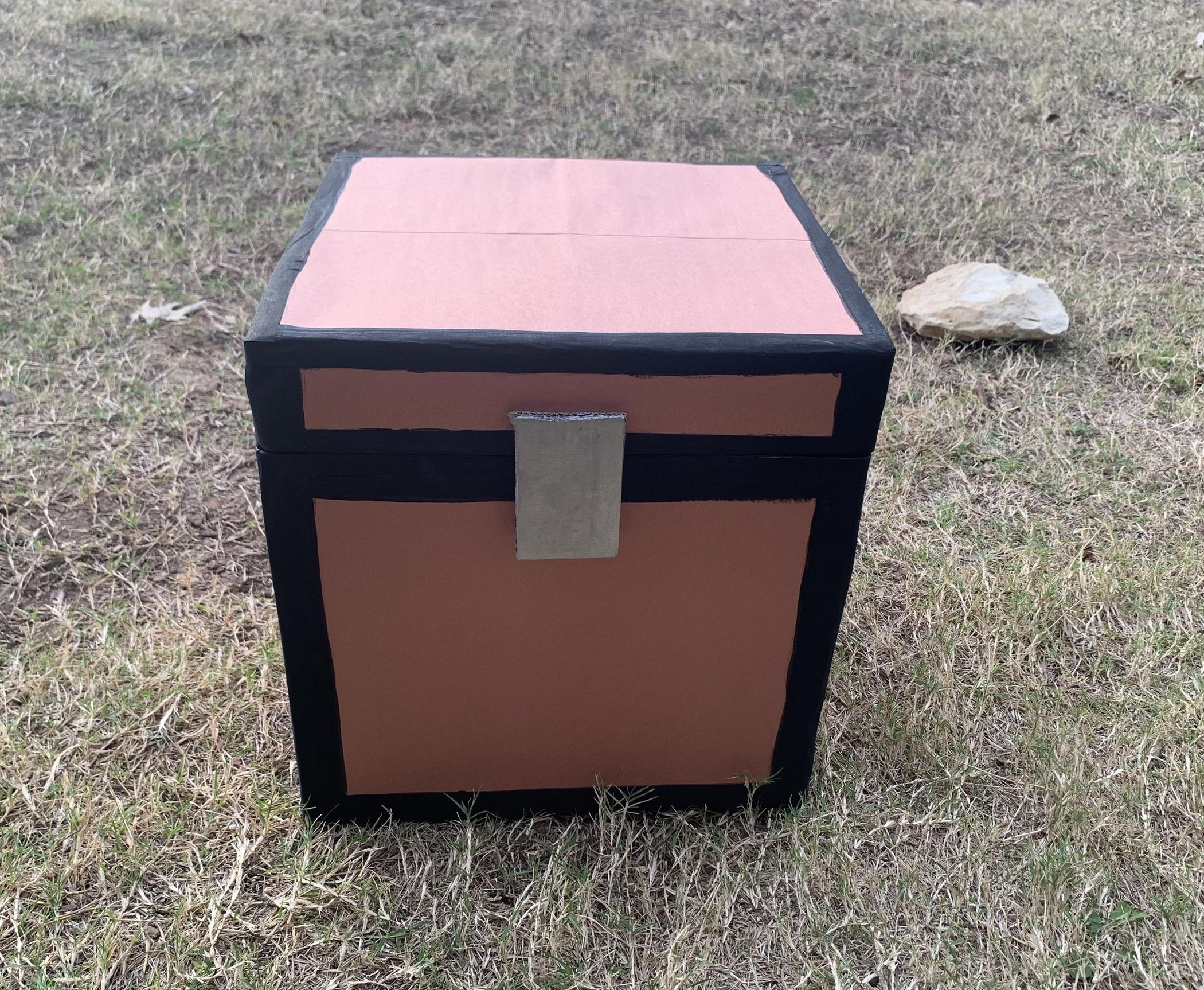 Minecraft Storage Chest Made From Cardboard : 7 Steps (with Pictures ...