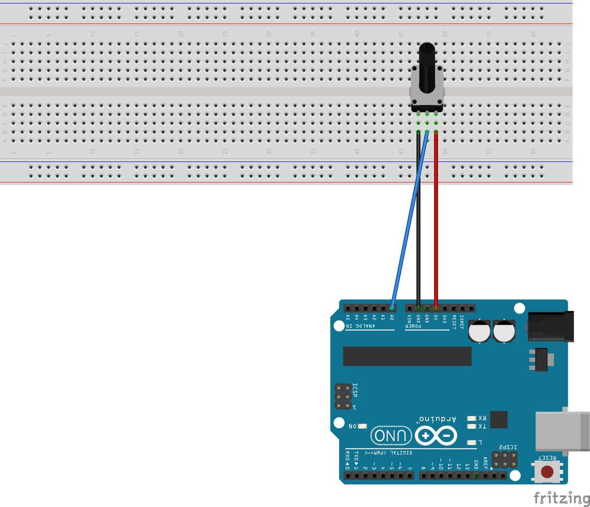 I2c Between Arduinos With Potentiometer And Led 7 Steps Instructables