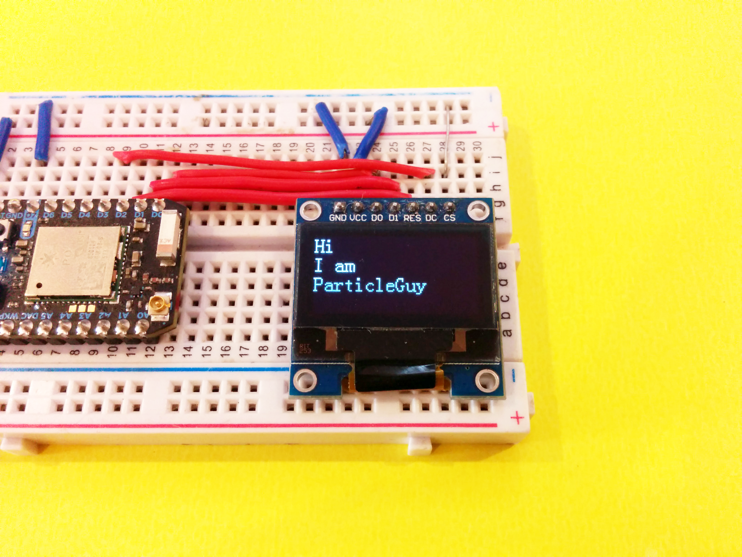 OLED Display (SPI) With Particle Photon : 4 Steps (with Pictures ...