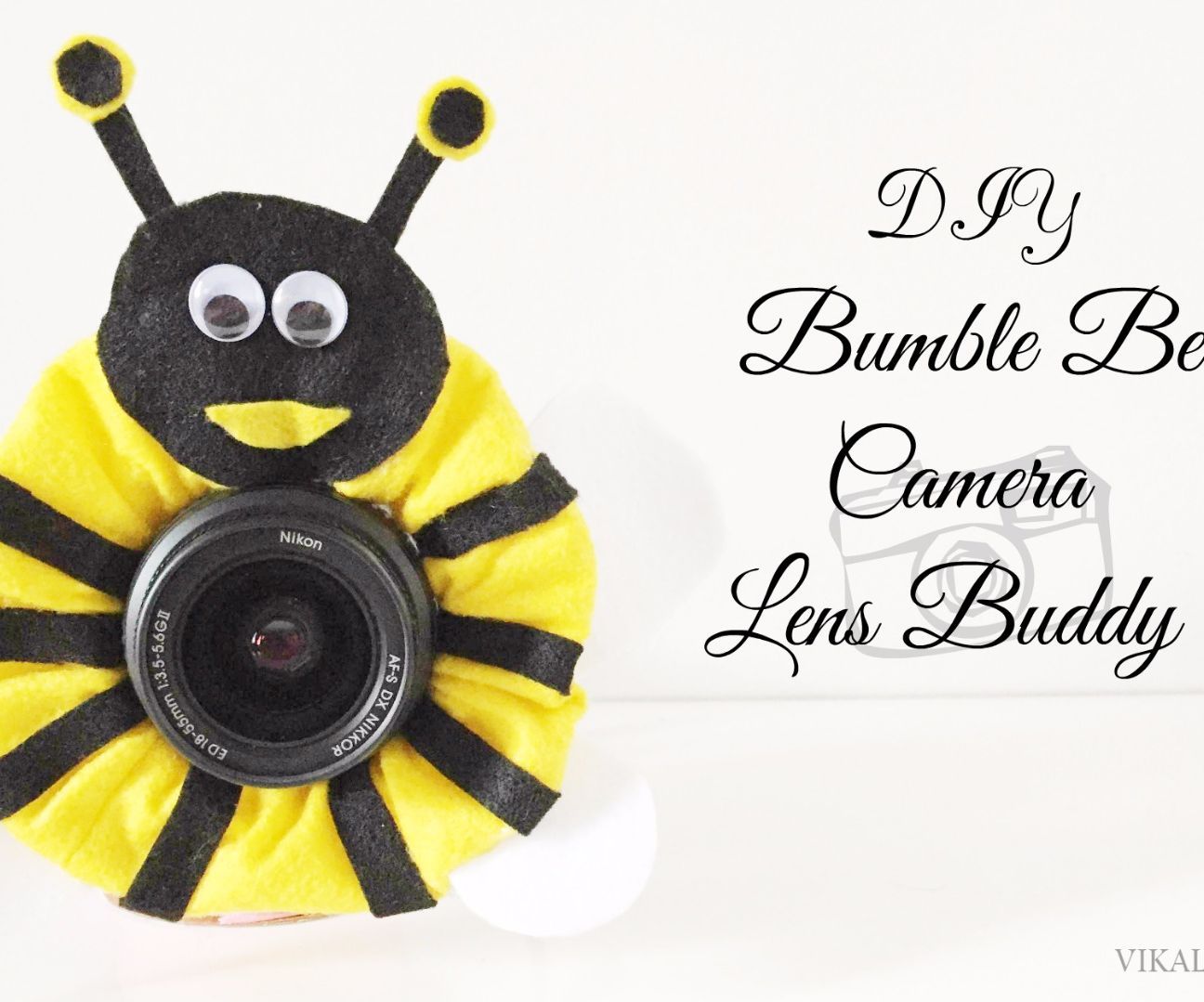 DIY Bumble Bee Camera Lens Buddy for Kids Photography : 7 Steps (with ...