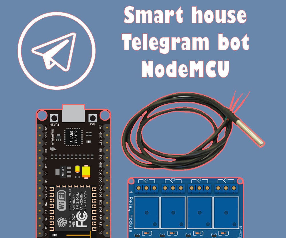 Smart House Telegram Bot With Nodemcu Esp8266 Relay Ds18b20 8