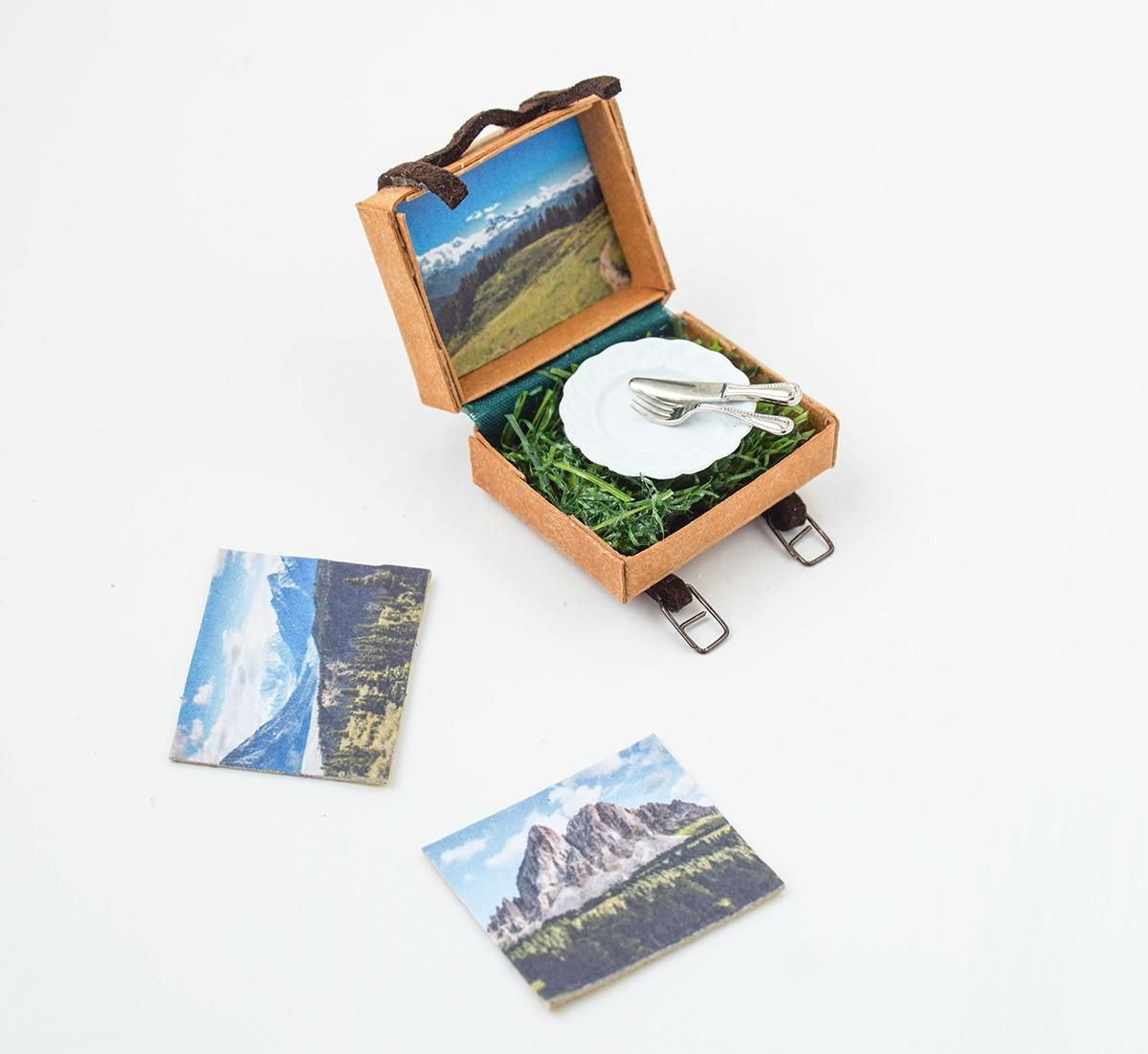 DIY Miniature Suitcase | How to Make a Mini 1/12 Picnic Hamper : 9 ...
