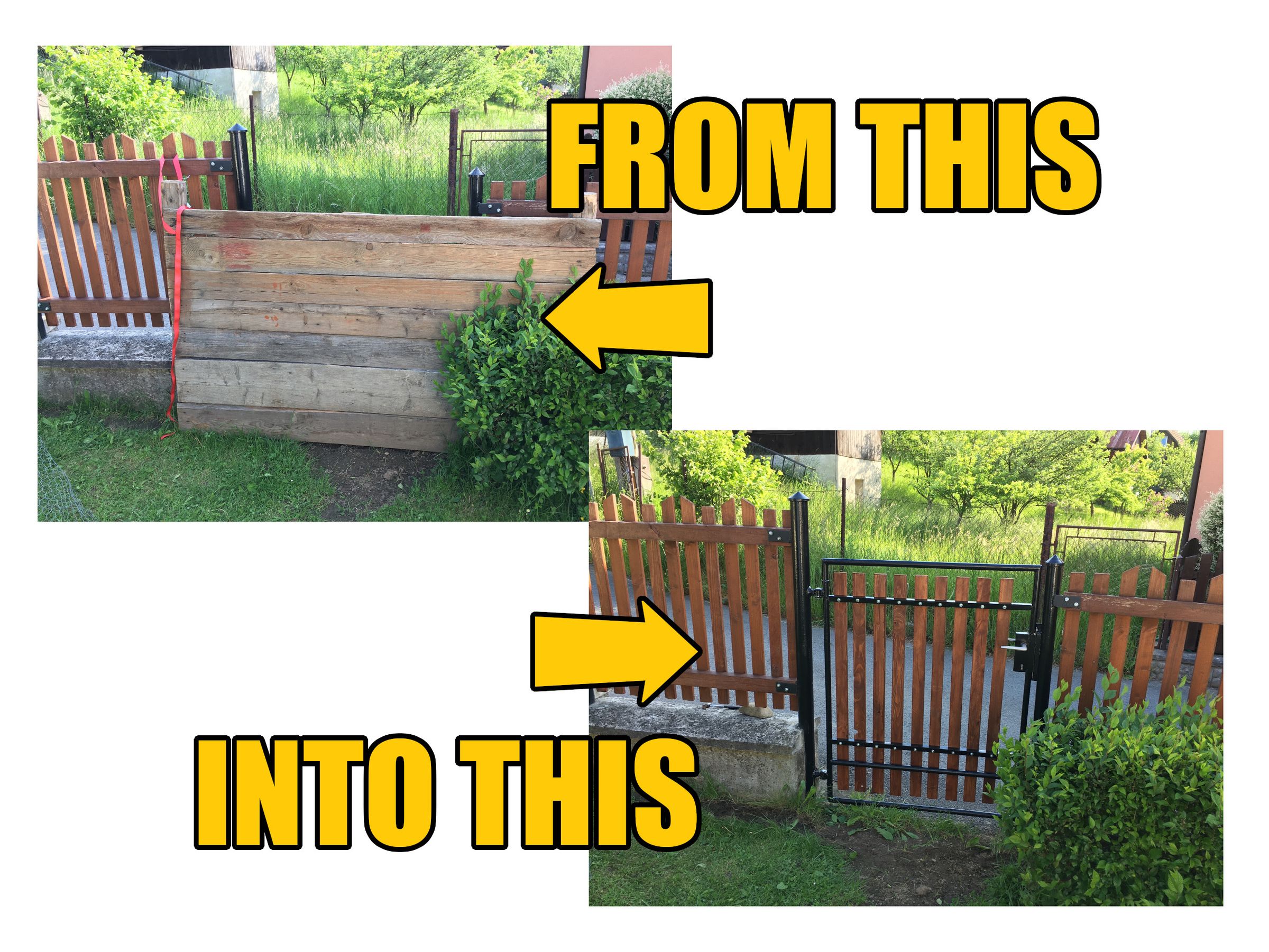 Restoring and Fitting an Old Gate Into an Empty Space in the Fence : 16 ...