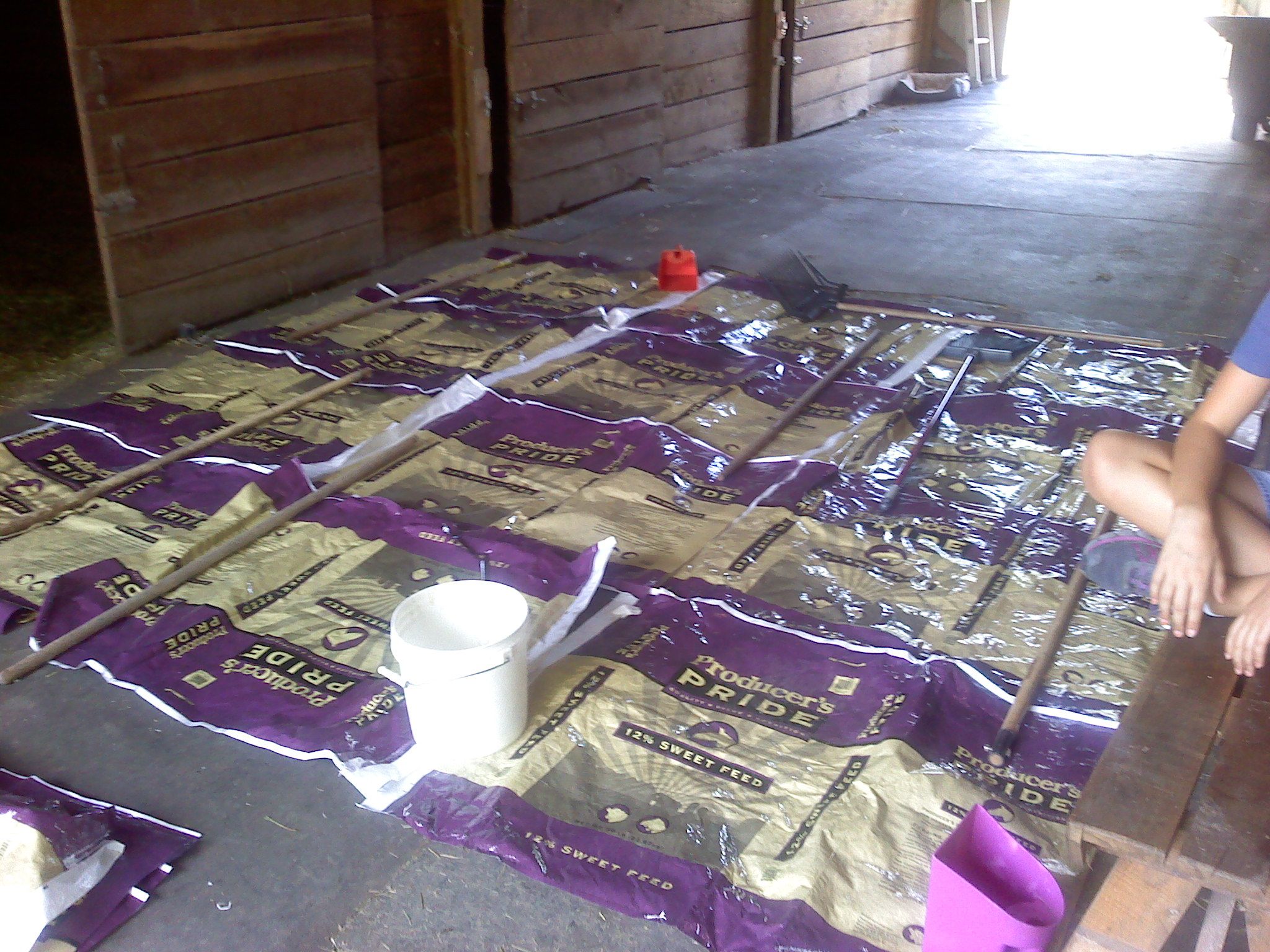DIY Tarp Cover Made From Feed Sacks : 4 Steps (with Pictures ...