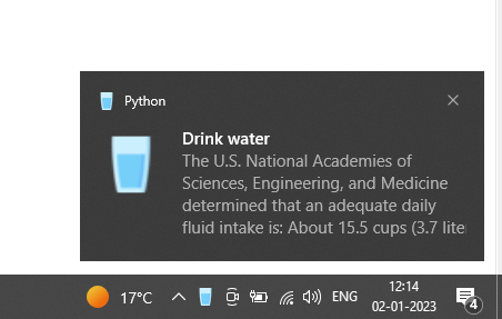 Water Reminder in Python : 5 Steps - Instructables