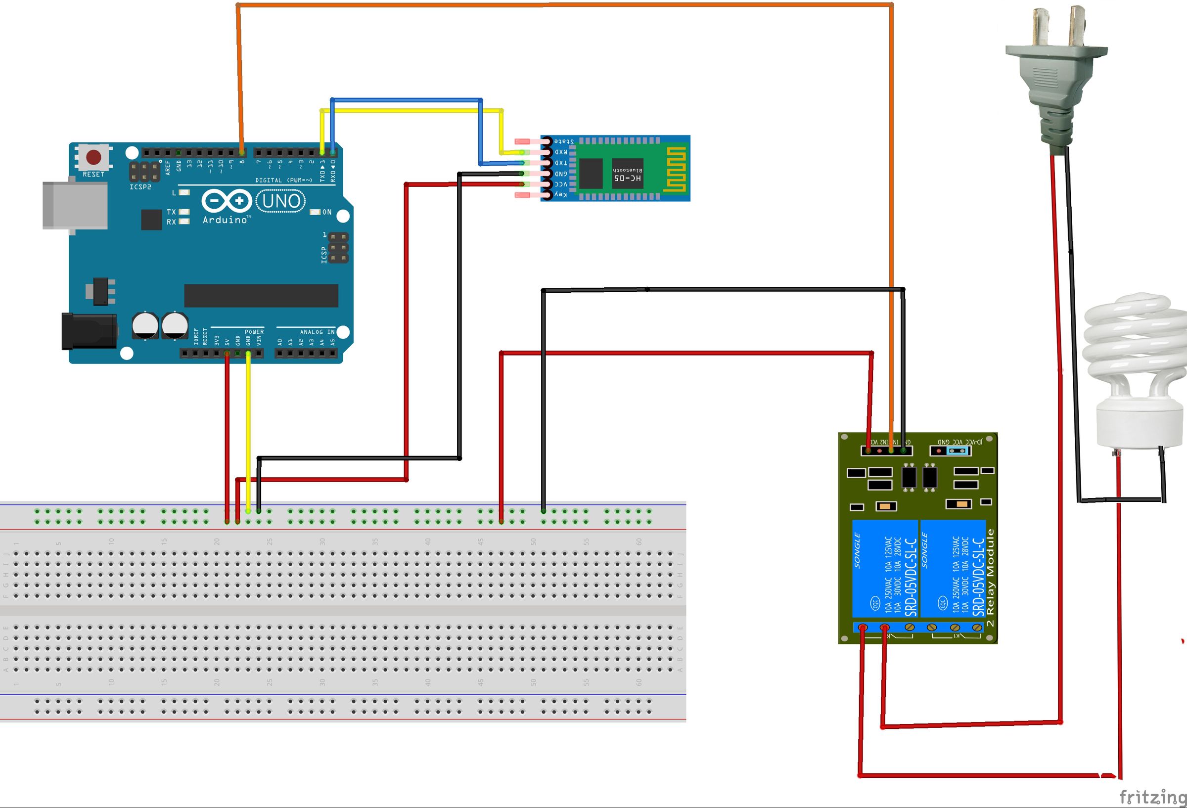 Voice Control 9W 220-240v BULB Using ARDUINO+ANDROID : 5 Steps (with ...