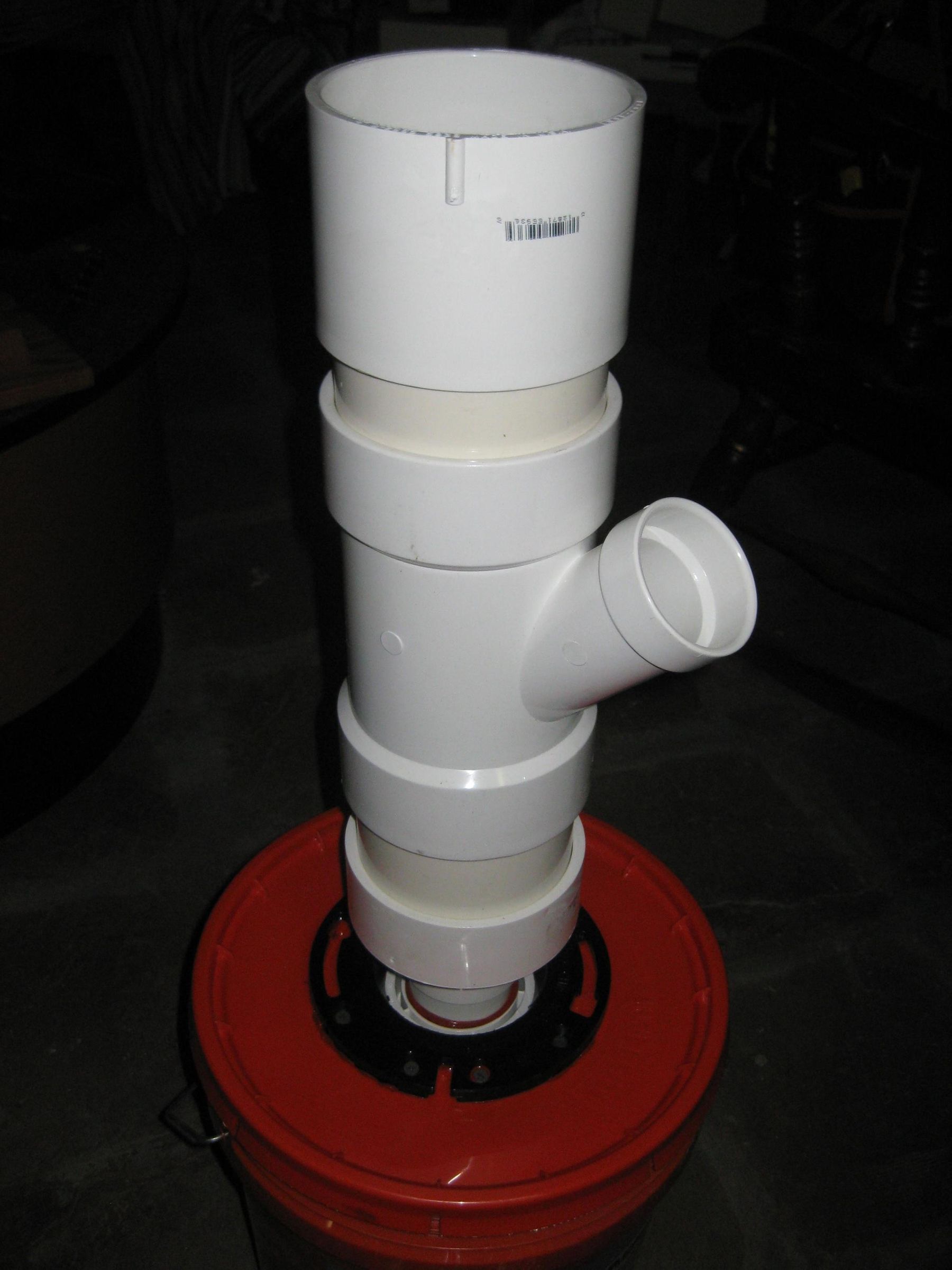 Diy Cyclonic Dirt Seperator From Pvc Bits and a Bucket : 5 Steps ...