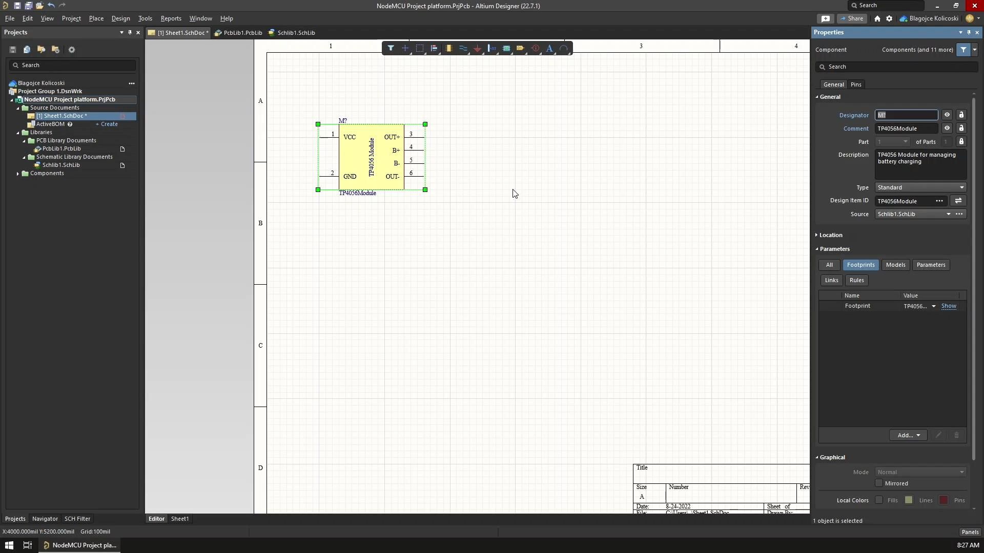 Custom Footprint for TP4056 Module in Altium Designer : 3 Steps ...