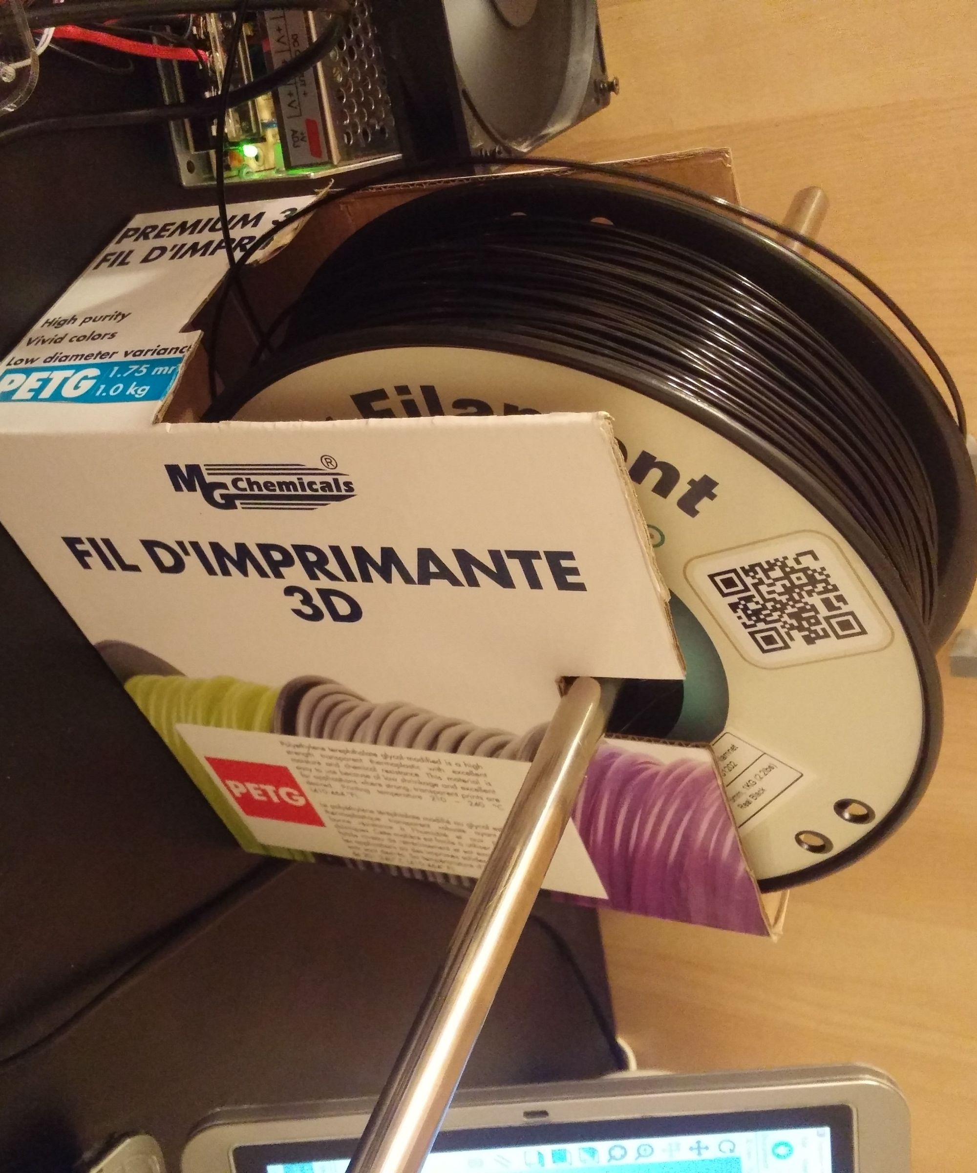 Life Hack: 30 Second 3D Printer Filament Spool Holder : 3 Steps ...