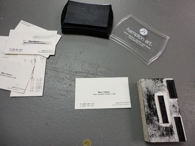 Made It at Techshop-Rubber Stamping Pad for Business Cards : 3 Steps ...