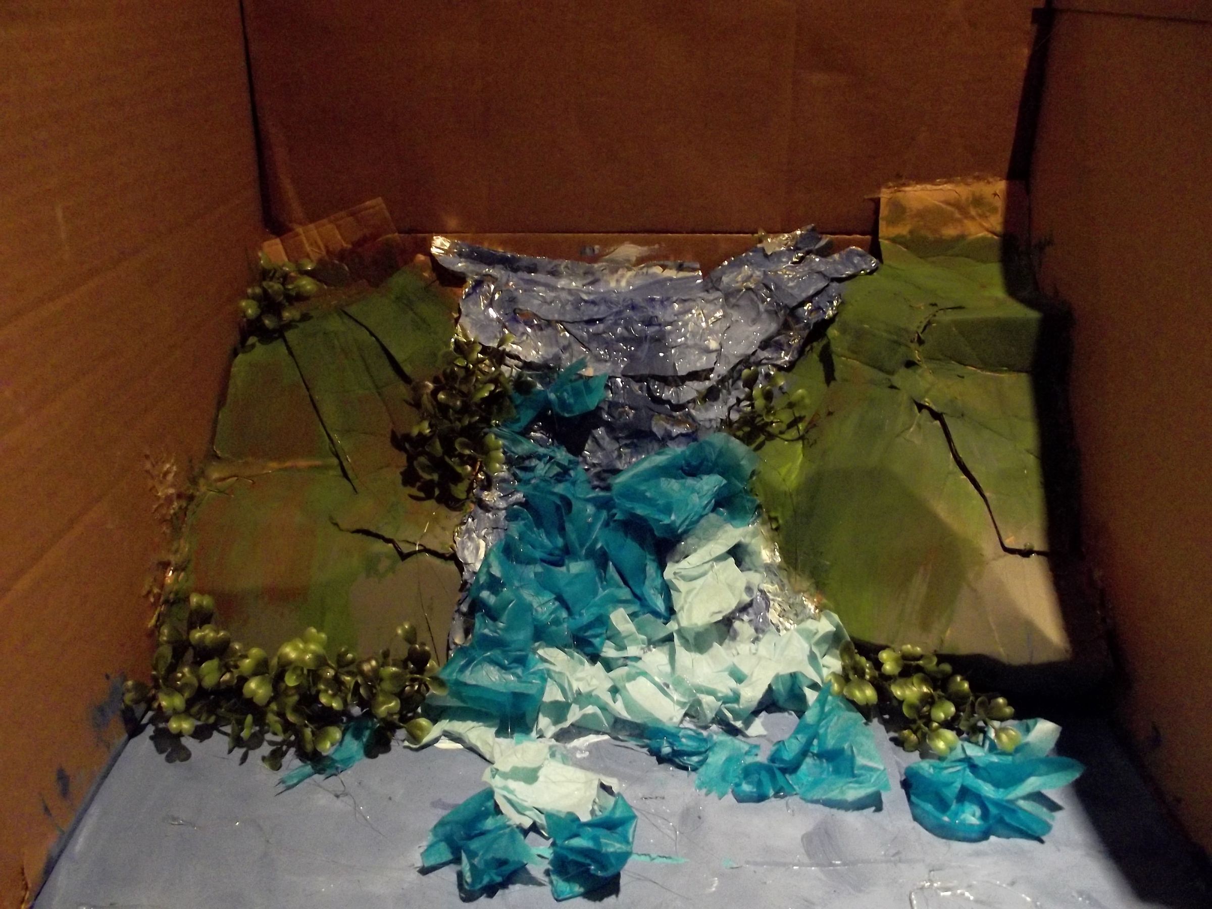 Cardboard Waterfall Diorama : 13 Steps - Instructables